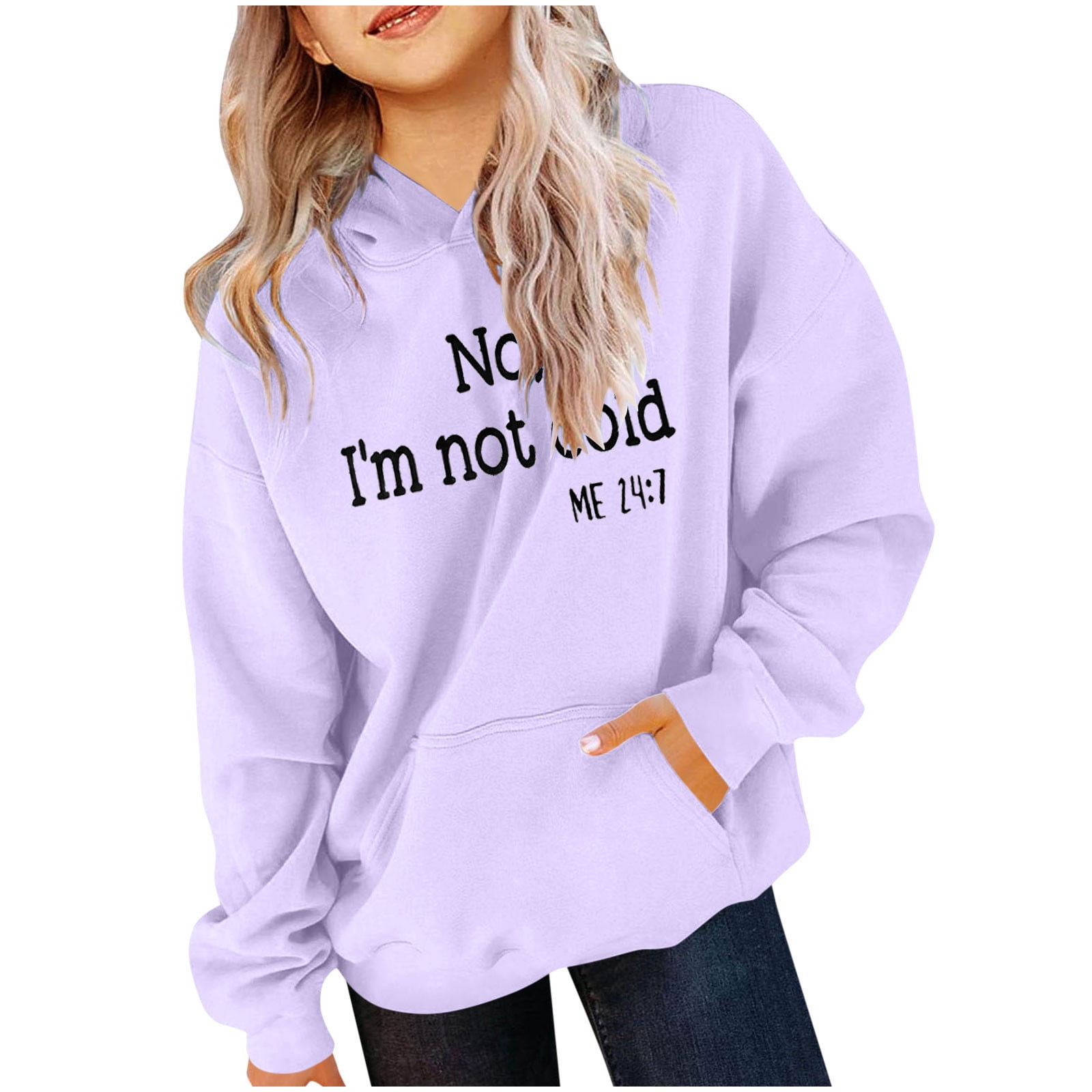 breaise Yes I'M Cold Hoodies for Girls Casual Long Sleeve Hoodie Kids ...