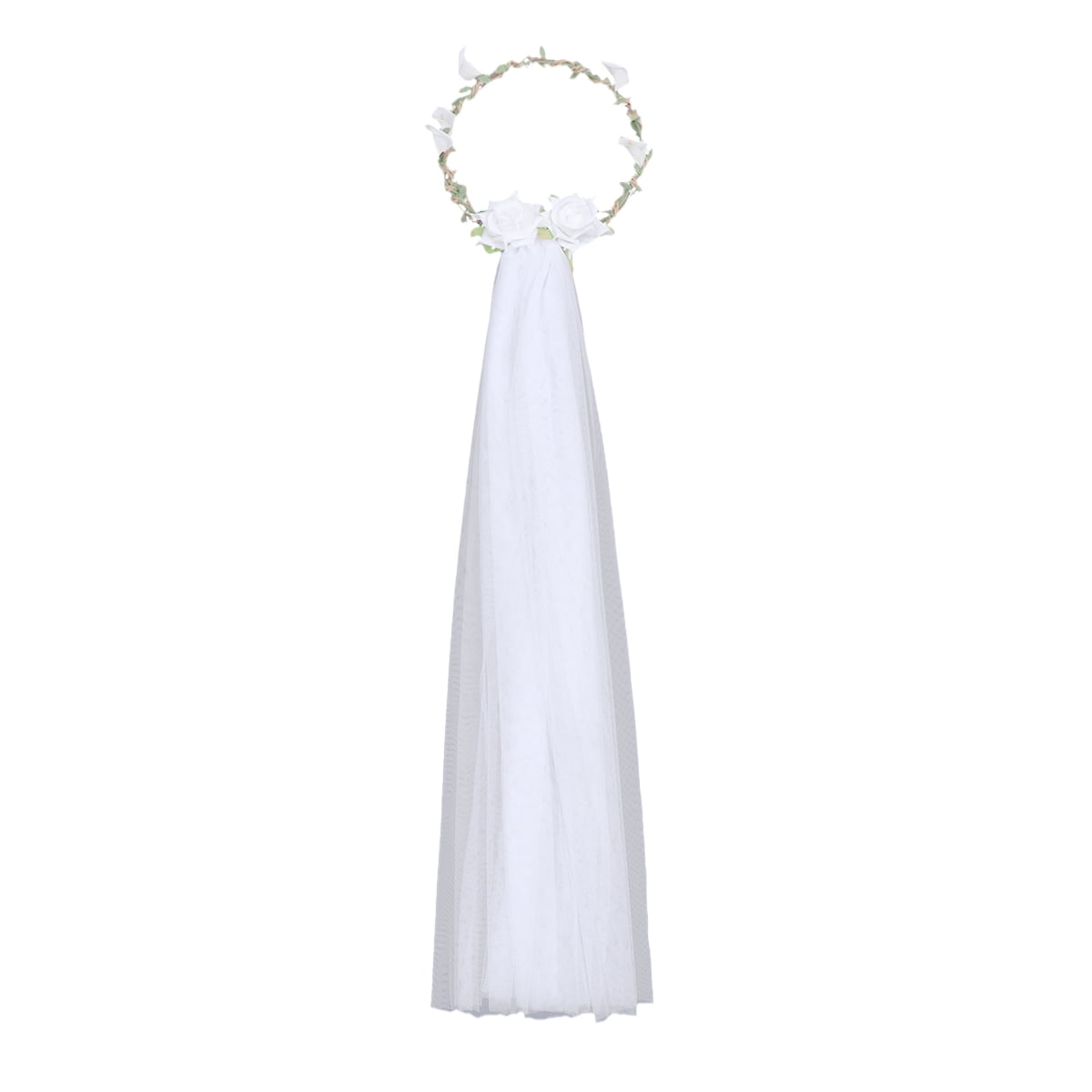 bridal veil Artificial Rose Calla Lily Veil Fashion Wedding Gauze Veil ...
