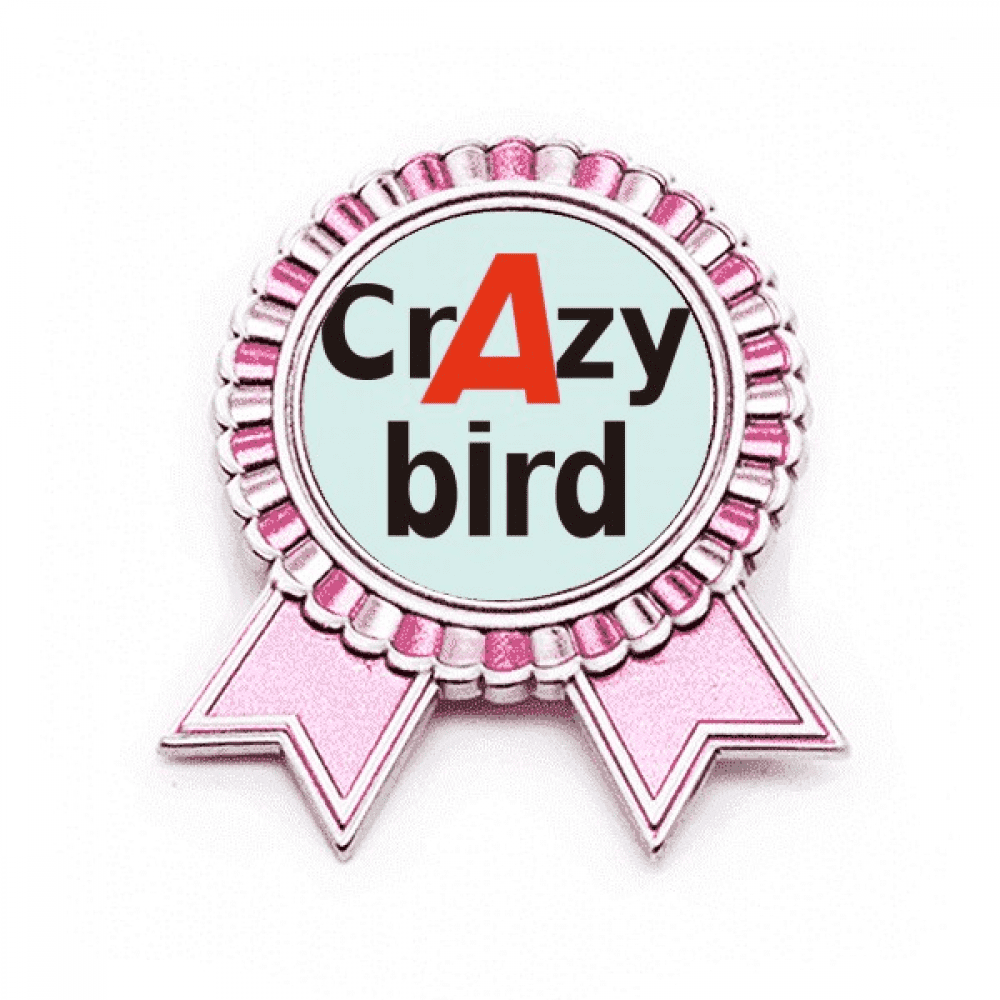 brief best cool bird fowl jay Badge Brooch Pin Pink Winner Award Medal ...