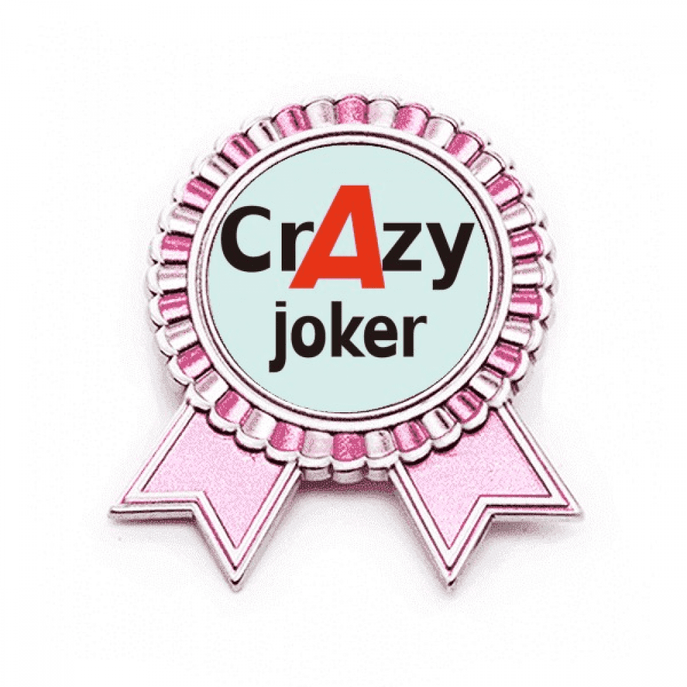 brief best cool clown Badge Brooch Pin Pink Winner Award Medal ...