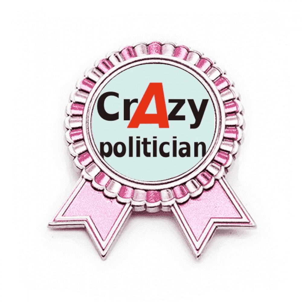 brief best cool politician statesman Badge Brooch Pin Pink Winner Award ...