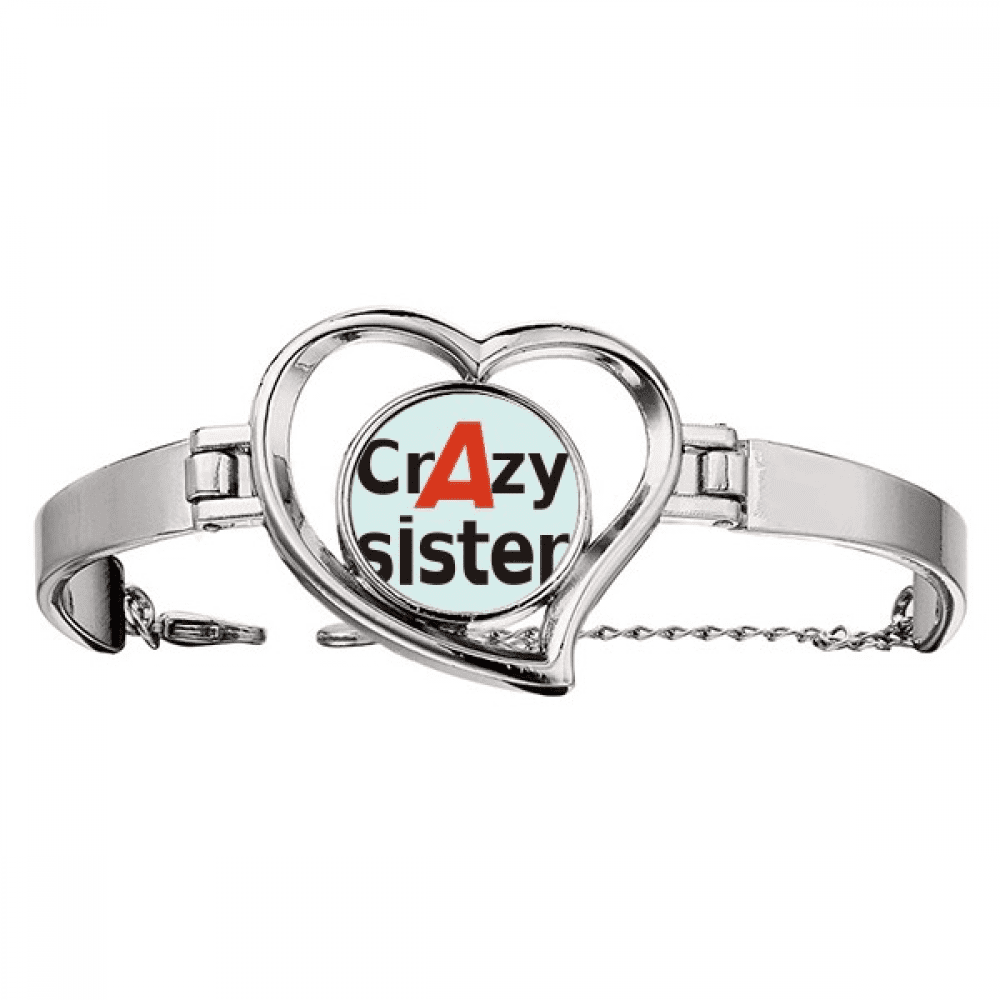 brief best cool sister sibling bracelet heart jewelry wire bangle ...