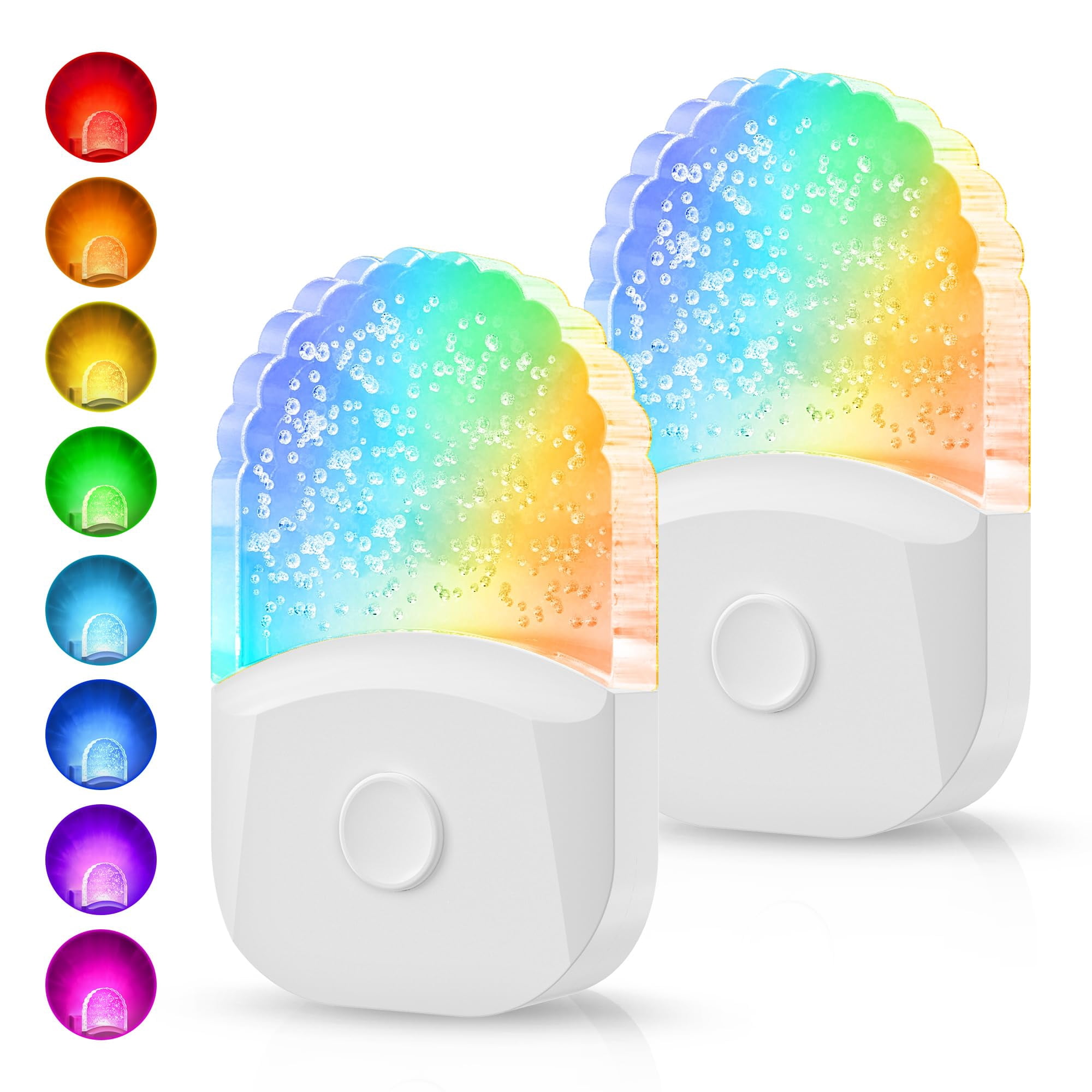 bright Dimmable Bubble Night Light Plug-in with Dusk to Dawn Sensor ...