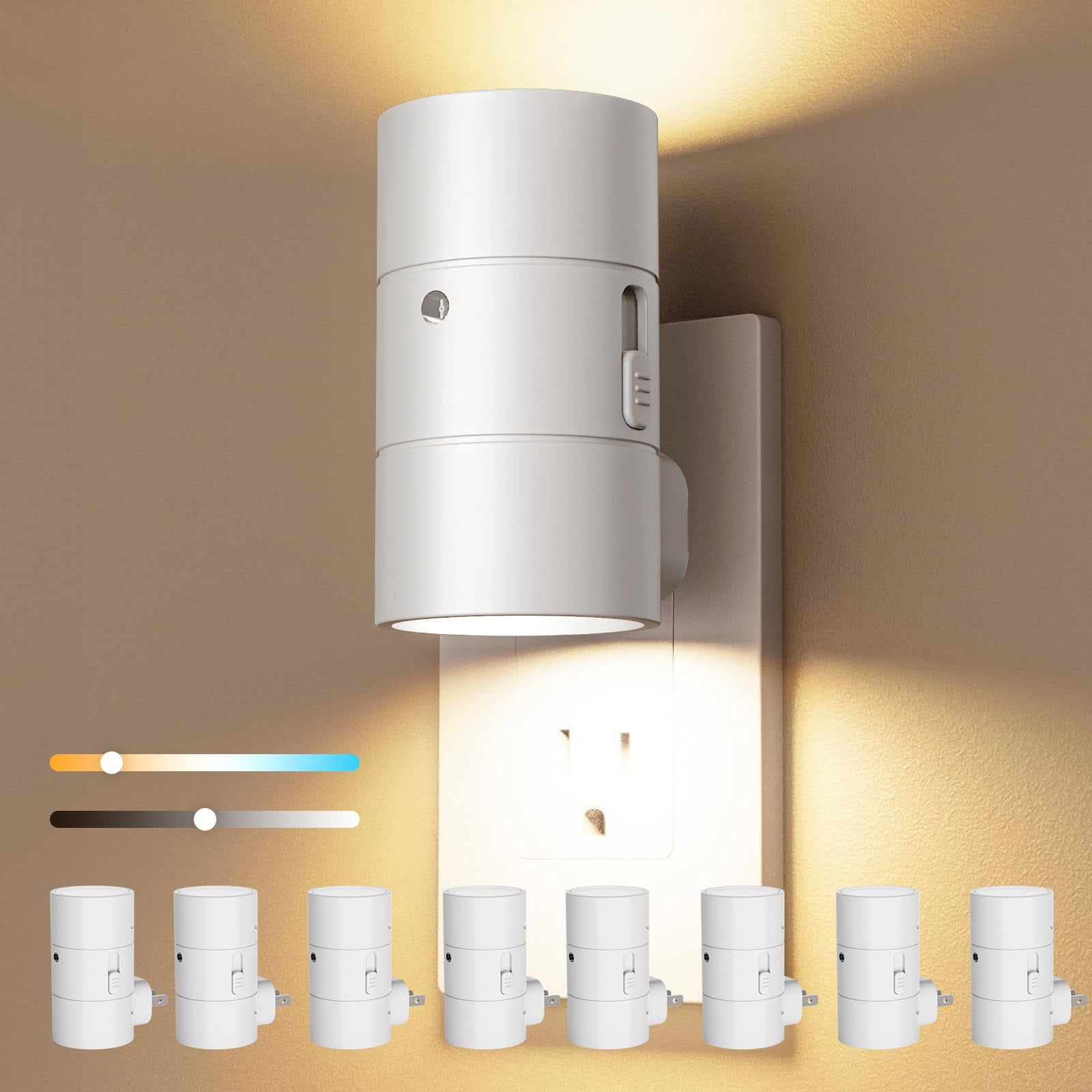 bright Night Light, Dimmable Led Night Lights Plug into Wall, Amber ...
