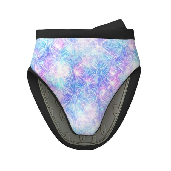 bright blue shiny fish scale Oven Mitts Heat Resistant, Soft Lining ...