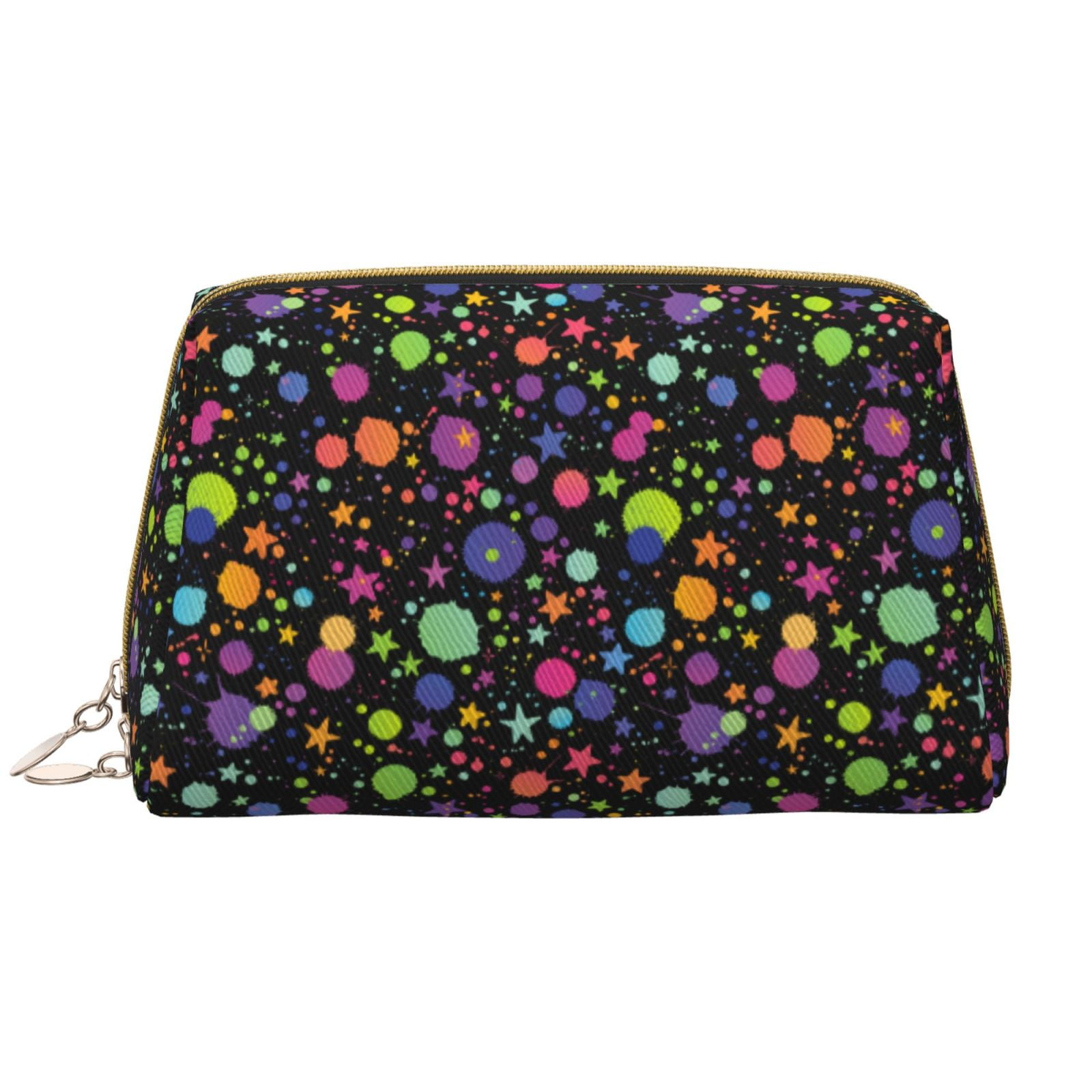 bright dots print Makeup Bag, Large Capacity Cosmetic Bag Portable ...