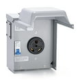 briidea 30 Amp Temporary RV Power Outlet with Breaker, Outdoor Breaker ...