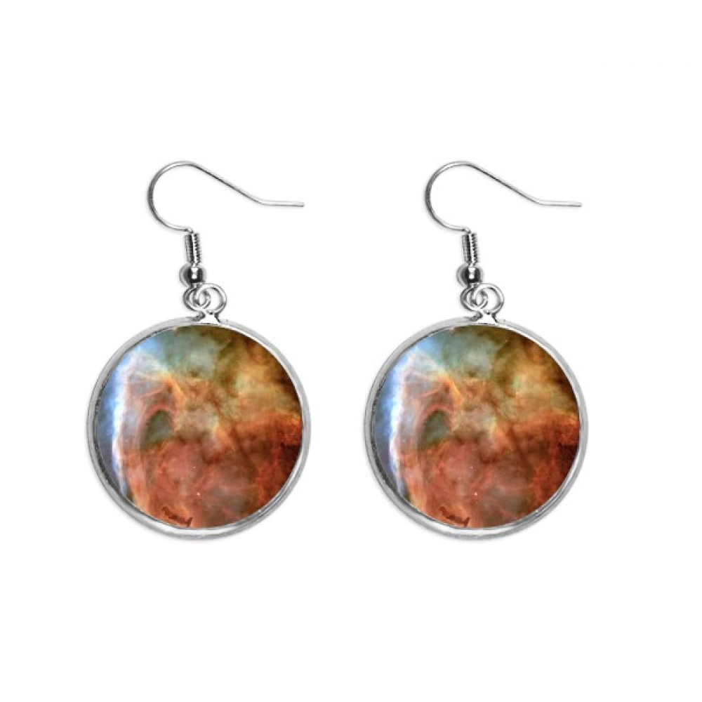 brown clouds nebulae blue ear dangle silver drop ear jewelry woman ...
