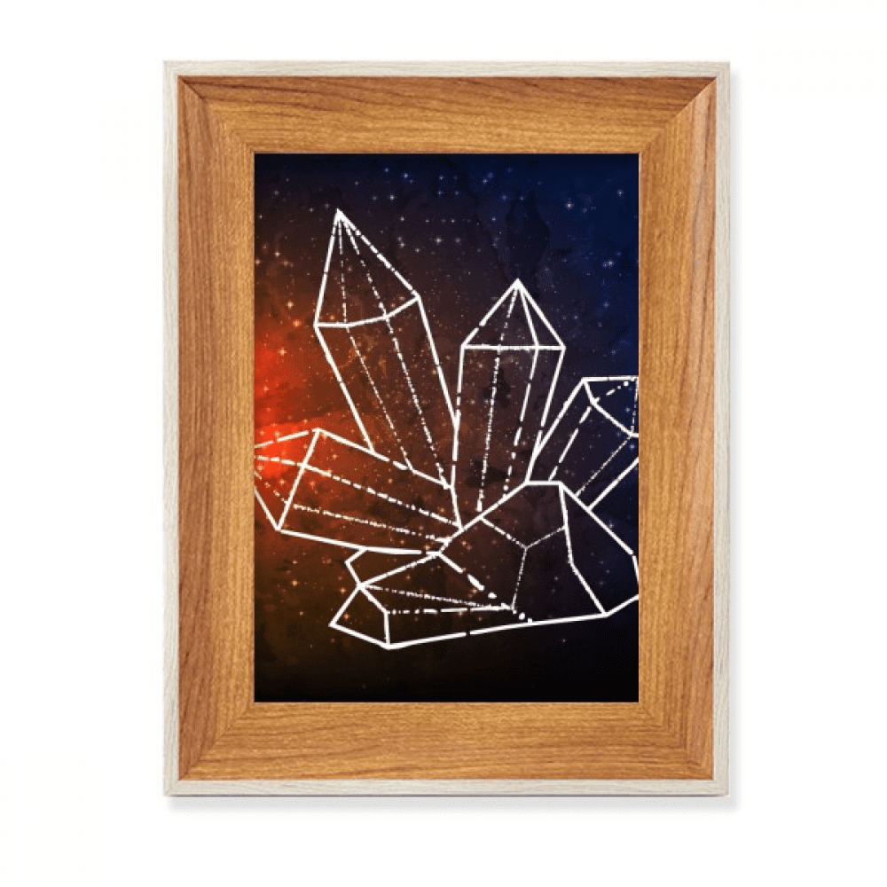 brown star crystal universe fantasy desktop wooden photo frame display ...