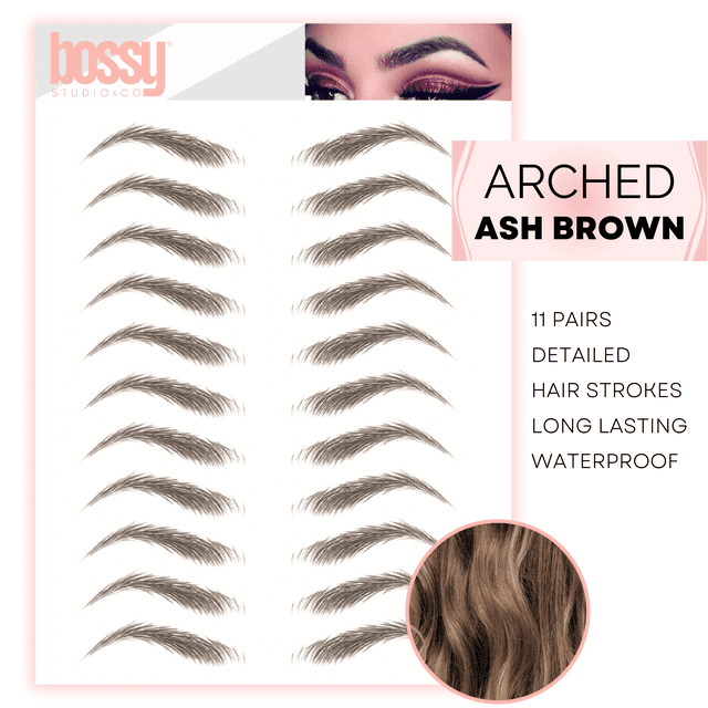 Brows by Bossy Waterproof Eyebrow Tattoos, 8 Colors & 6 Styles, For ...