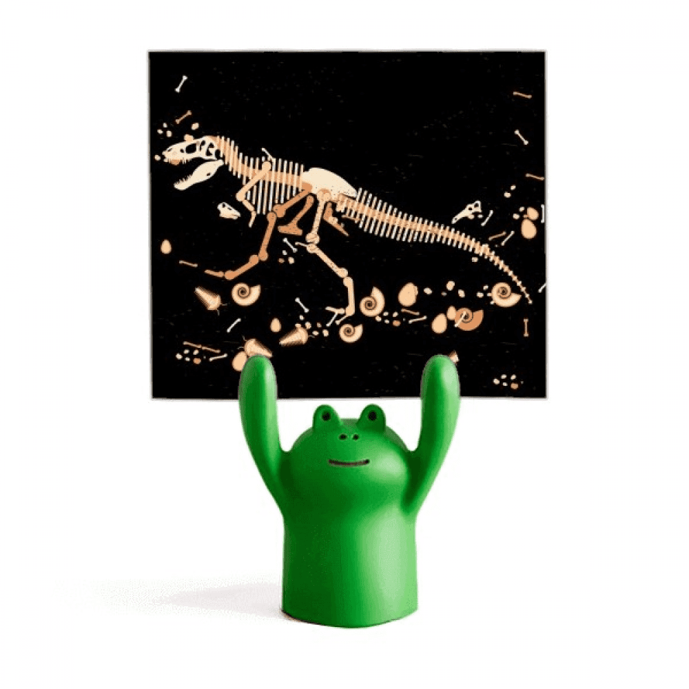bs b miniature dinosaur Memo Holder Cartoon Animal Frog Stand ...