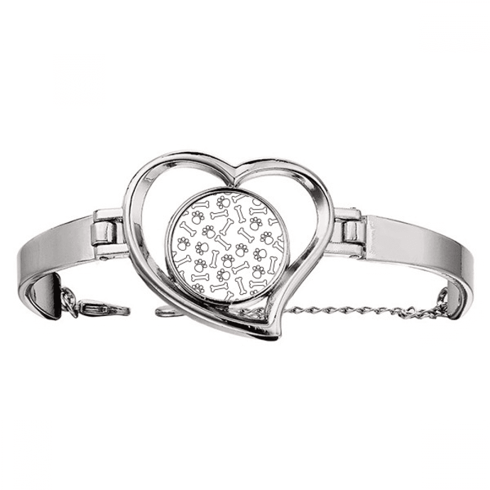 bs prints line-drawing animal bracelet heart jewelry wire bangle ...
