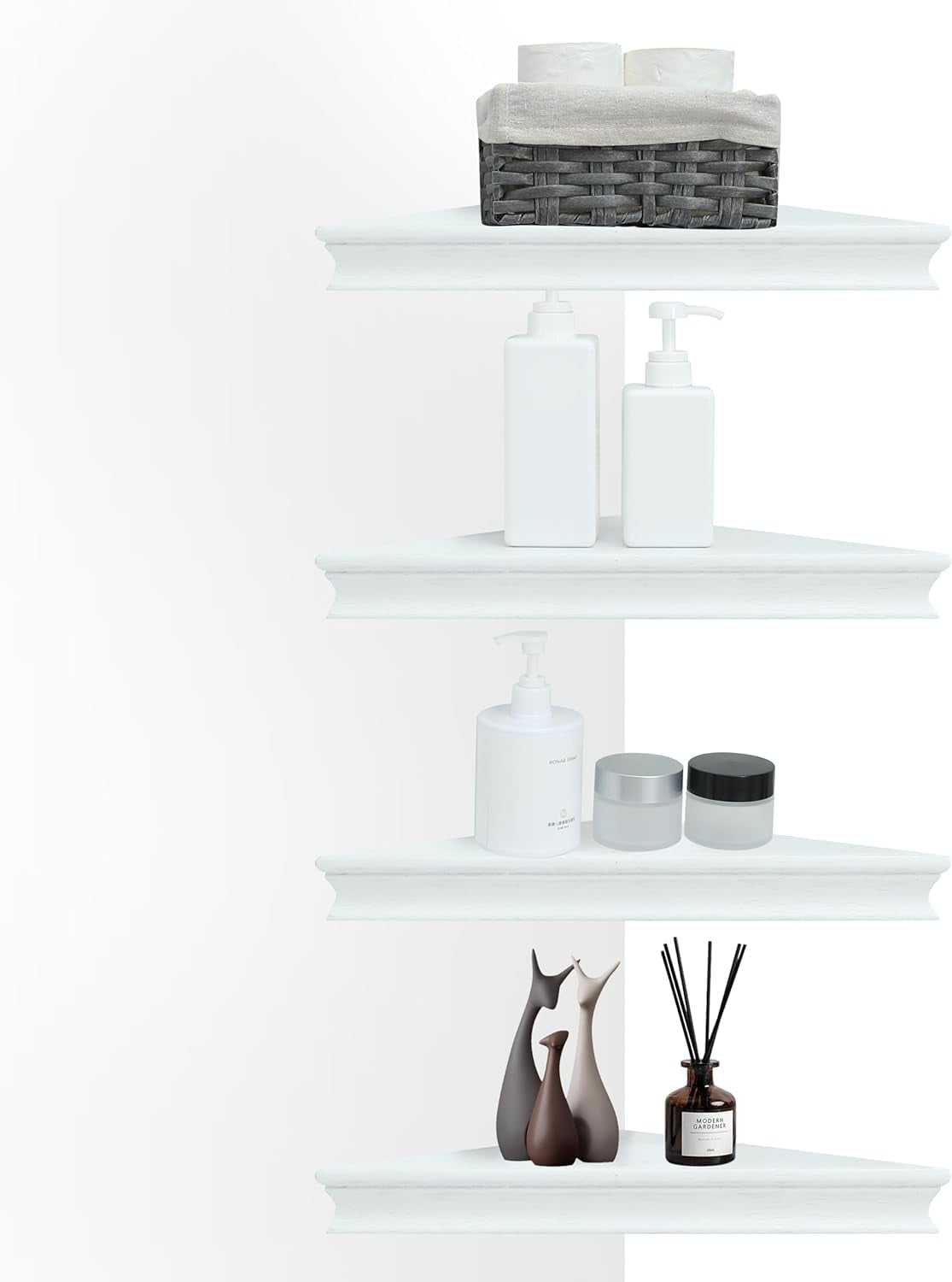 bsyrew Corner Floating Shelf for Wall Triangular Corner Shelves Wall ...