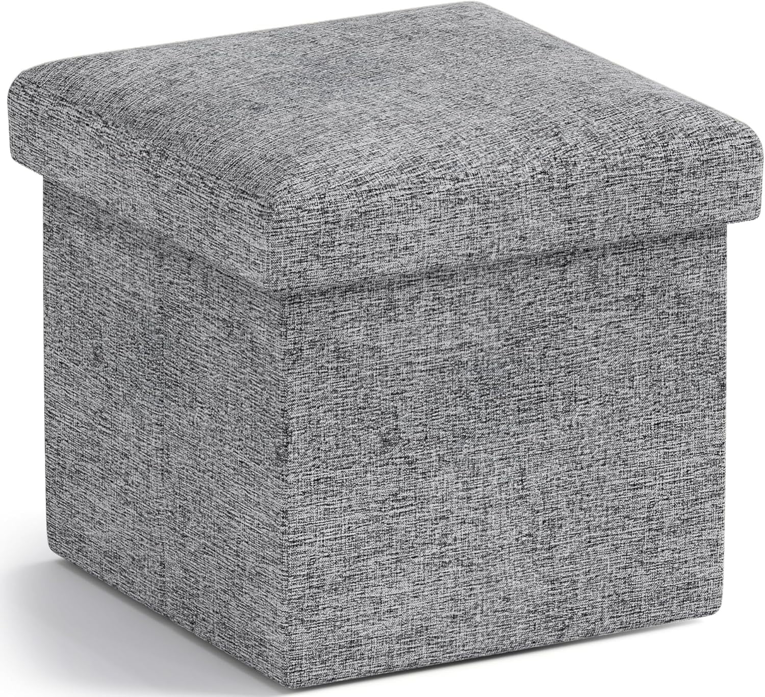 bsyrew Small Storage Ottoman Foldable Collapsible Cube Square Linen ...