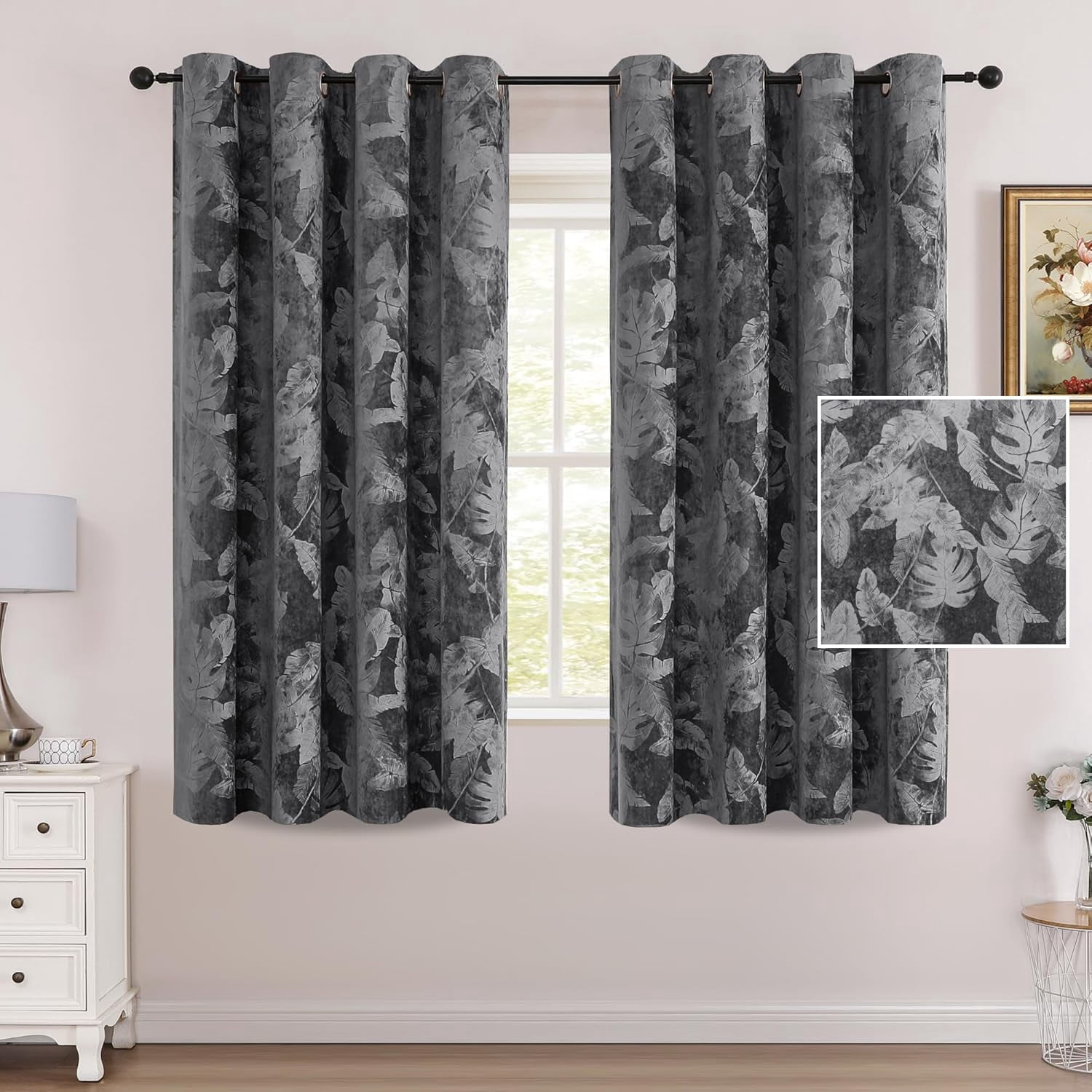 bsyrew Velvet Curtains for Bedroom Thermal Insulated Room Darkening ...