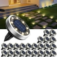 btFarm 24 Pack Solar Disc Lights - Outdoor, Flat IP65 Waterproof LED ...