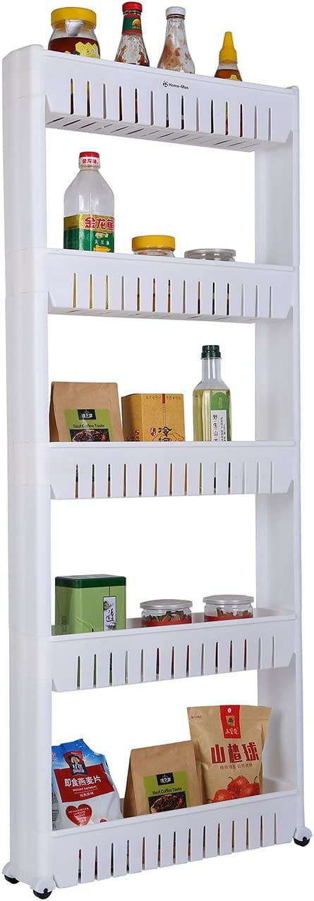 btgunmu Laundry Room Organizer Mobile Shelving Unit Organizer with 5 ...