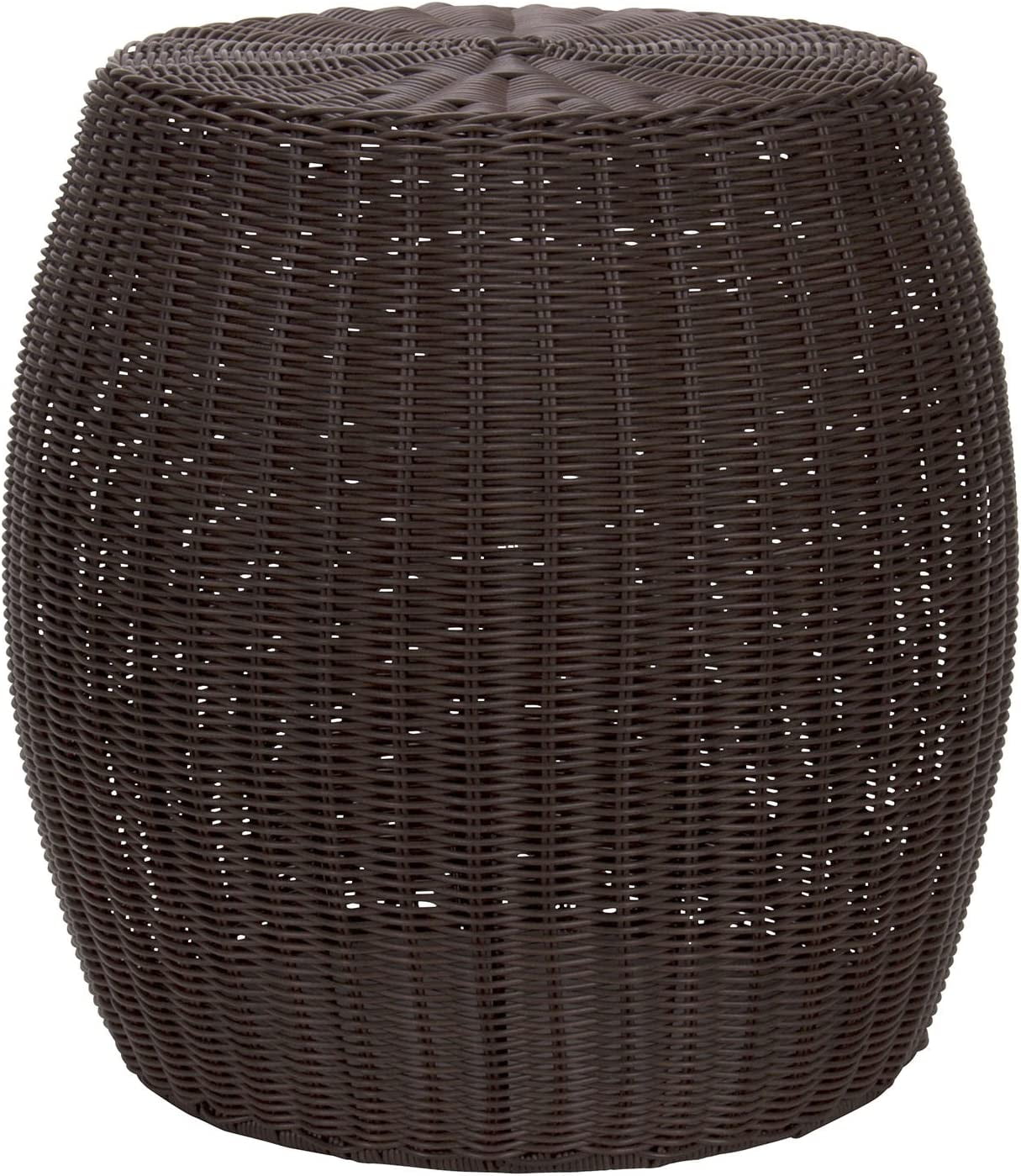 btgunmu Resin Wicker Storage Stool or Side Table White - Walmart.com