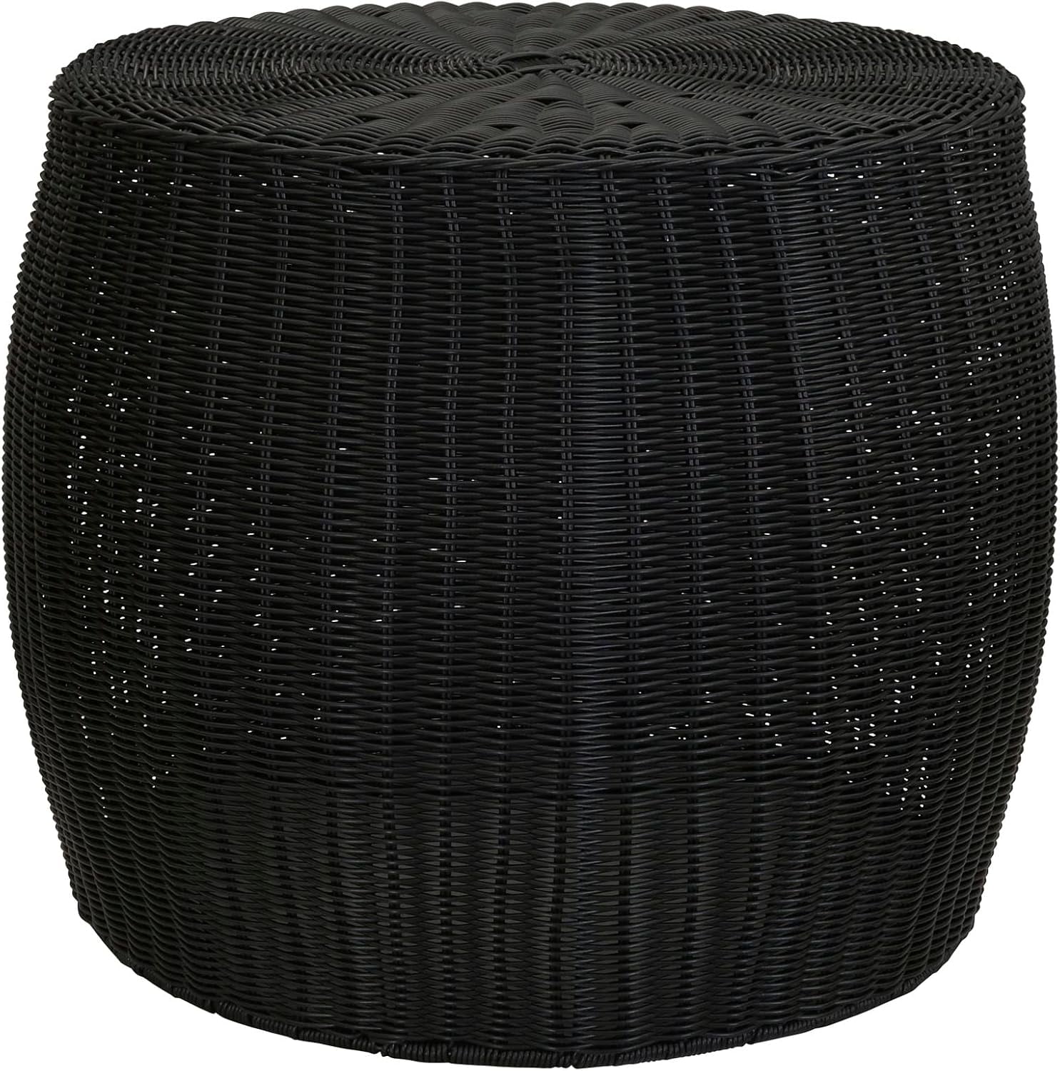 btgunmu Resin Wicker Storage Stool or Side Table White - Walmart.com