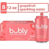 Bubly Carbonated Grapefruit Sparkling Water Drink, 12 fl oz, 8 Pack Cans - Walmart.com