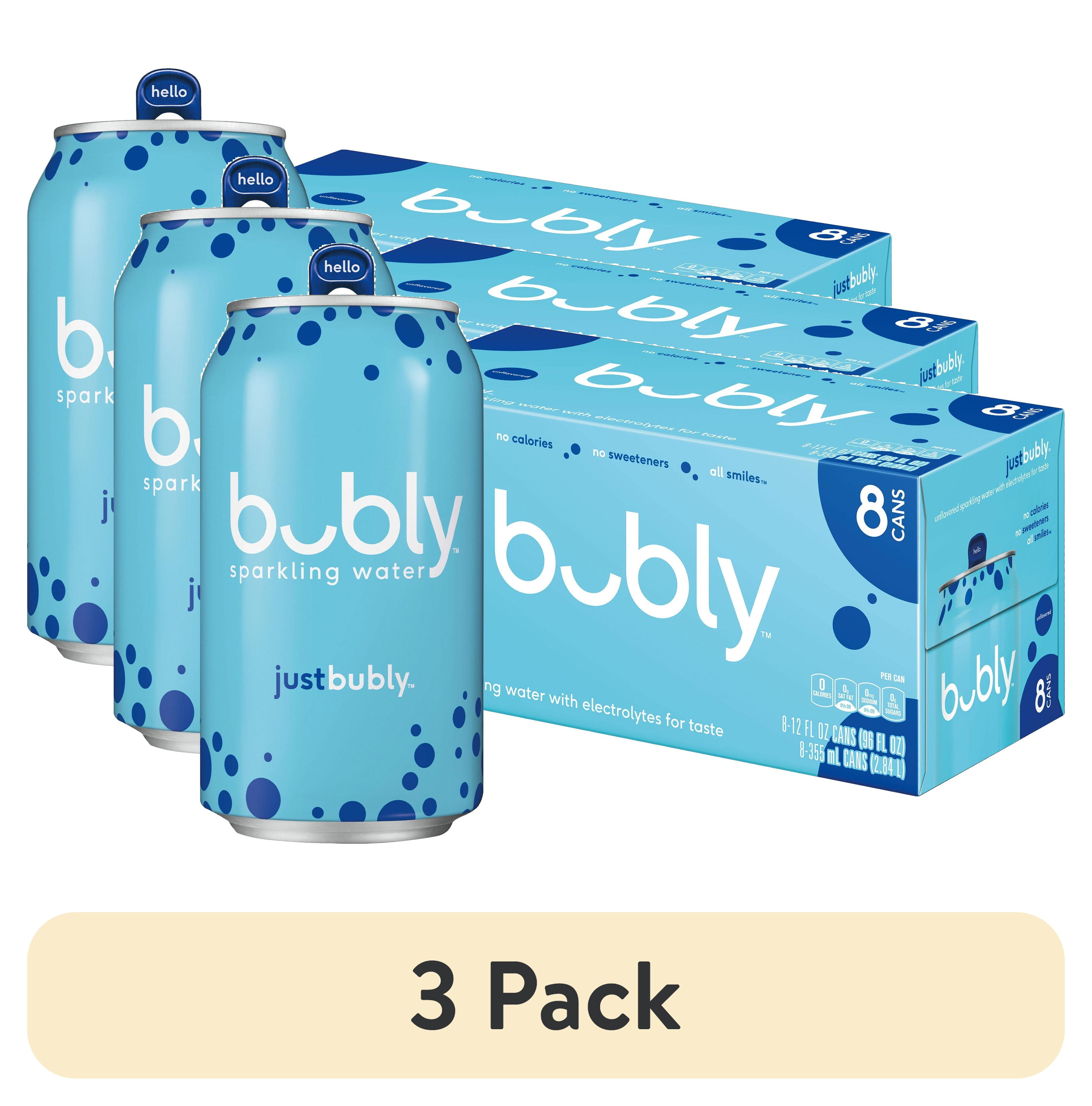(3 pack) bubly Sparkling Water, Just bubly, 12 fl oz, 8 Pack Cans - Walmart.com