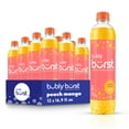 bubly burst Sparkling Water Beverage, Peach Mango, 16.9 fl oz Bottles ...