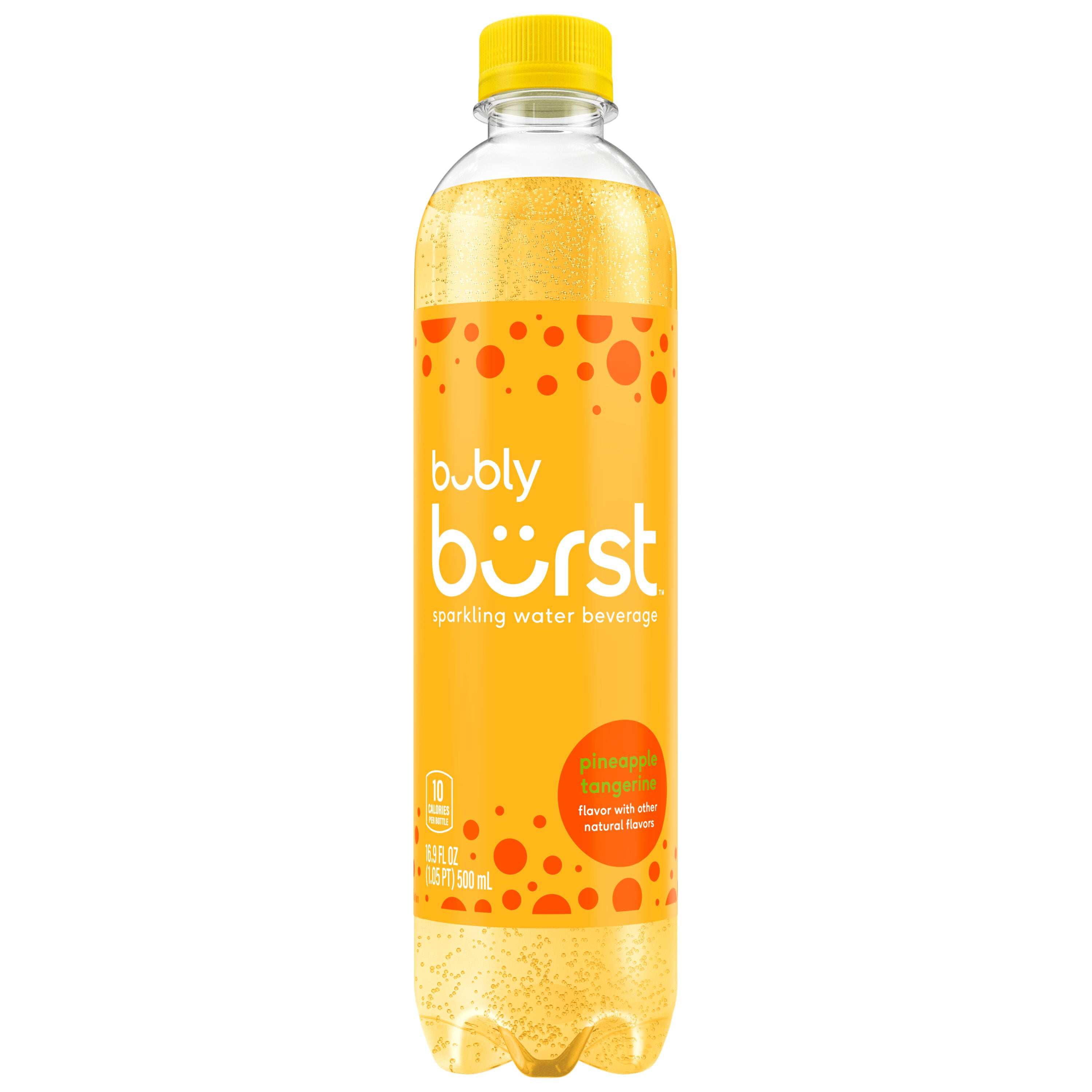 (4 pack) bubly burst Sparkling Water Beverage, Pineapple Tangerine, 16.9 fl oz Bottle - Walmart.com