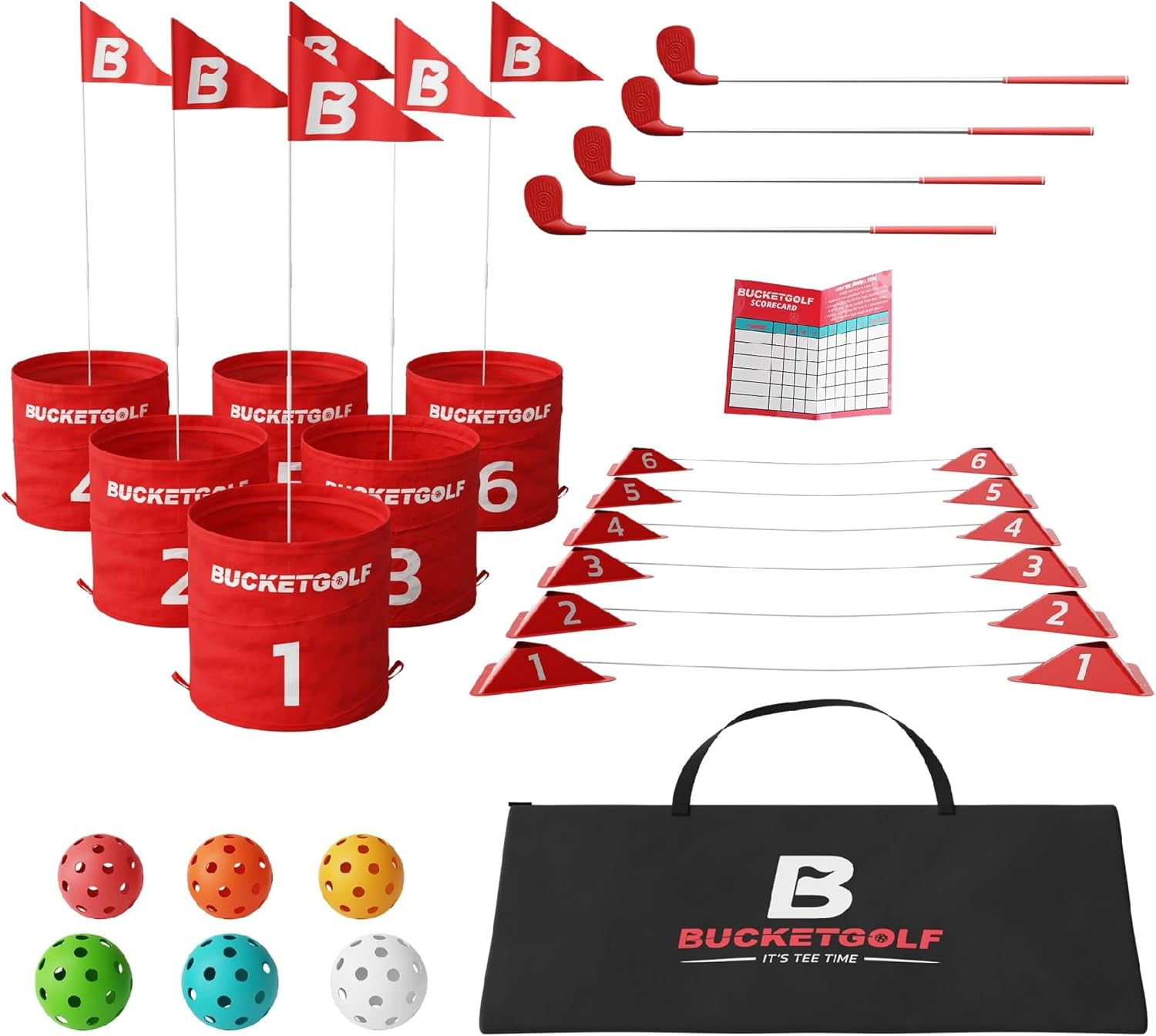 bucketgolf Game 6 Hole Bundle with Clubs - The Best Backyard Golf Game ...