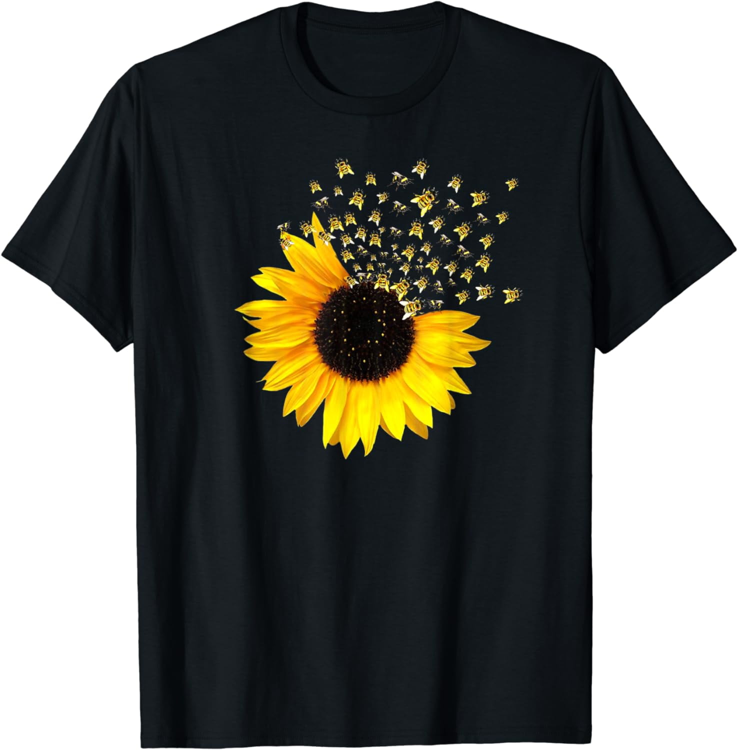 bumble bee. honey bees. bee lover. sunflower. yellow flowers T-Shirt ...