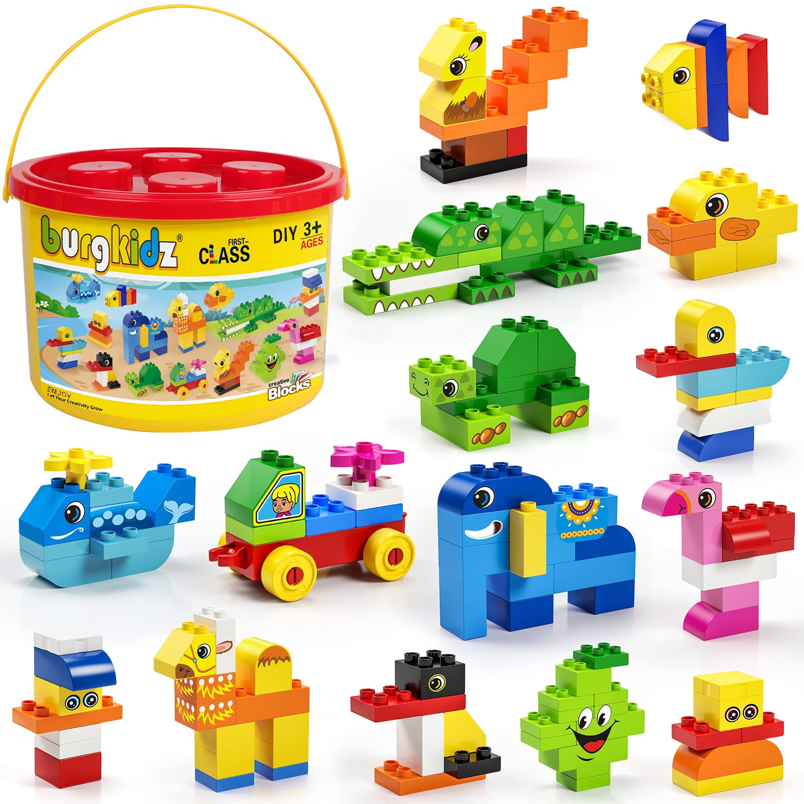 burgkidz Educational Toy Classic Big Size Bricks Building Blocks, Large ...
