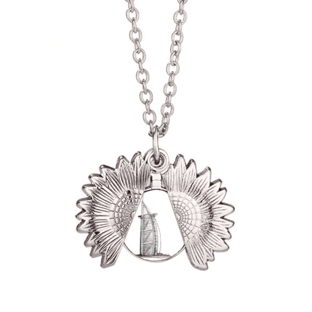 burj al-arab luxury hotel dubai sunflower necklace pendant locket ...
