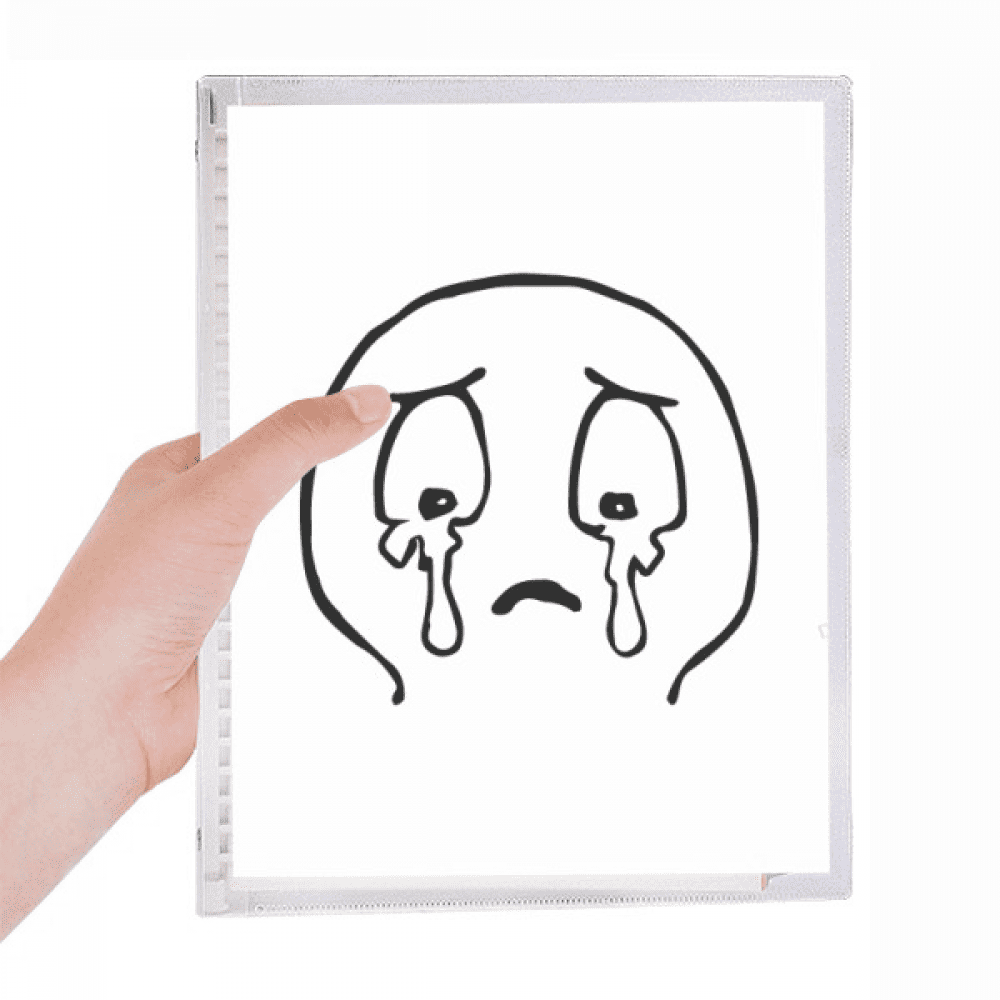 burst into tears black happy pattern notebook loose diary refillable ...