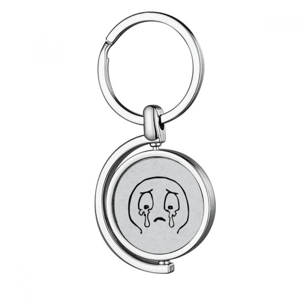 burst into tears fpattern cartoon rotating keychain metal keyring ...