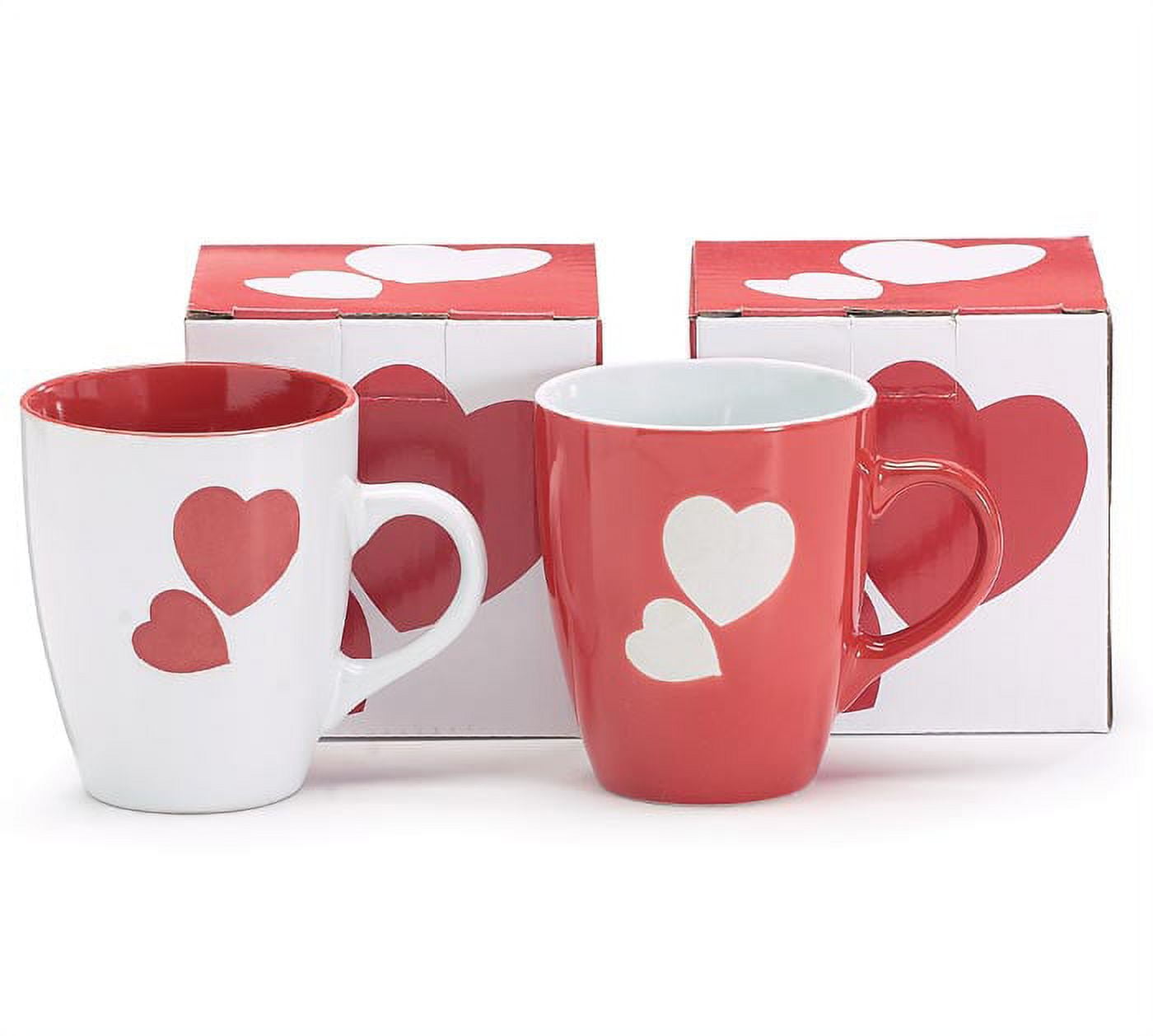 burton+BURTON Ceramic Valentine Coffee Mug, Assorted Heart Design ...