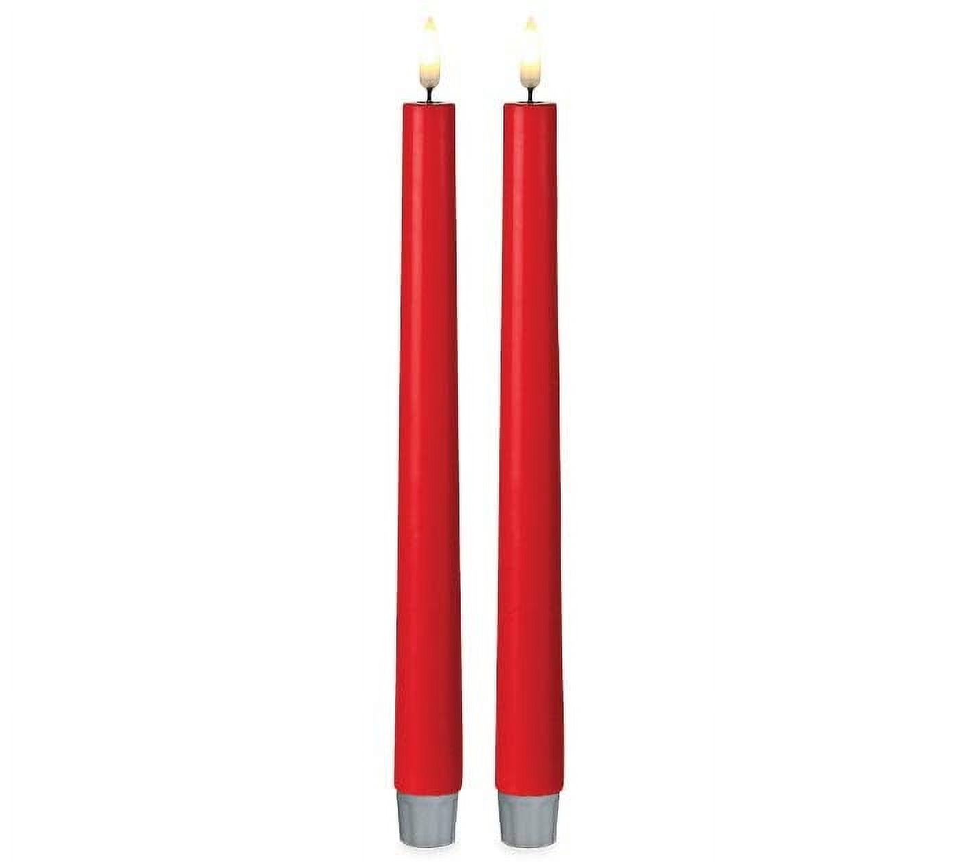 CANDLE PATRIA 3D LED RED TAPER 11" - Walmart.com