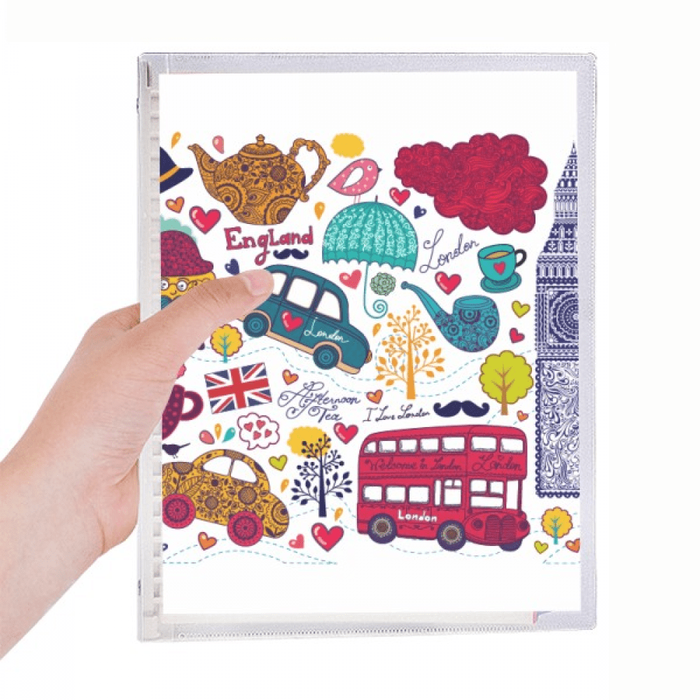 bus tower uk england big ben landmark notebook loose diary refillable ...