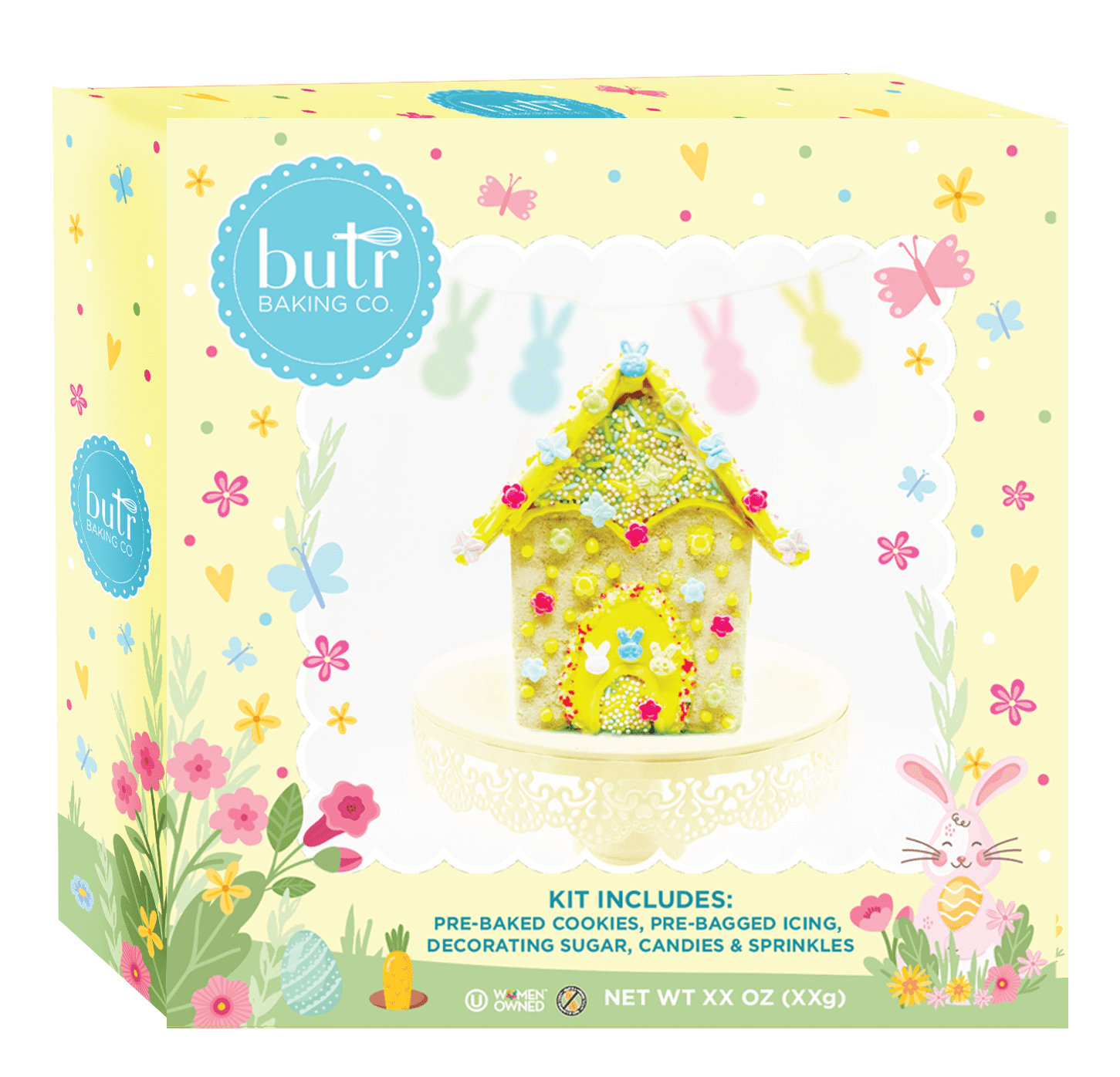 butr Sunny Bunny Bungalow Mini House Decorating Kit, Vanilla, 12.9 oz ...
