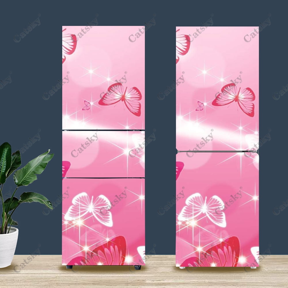 butterflies Refrigerator Sticker Home Decor Kitchen Mural DIY Wall ...