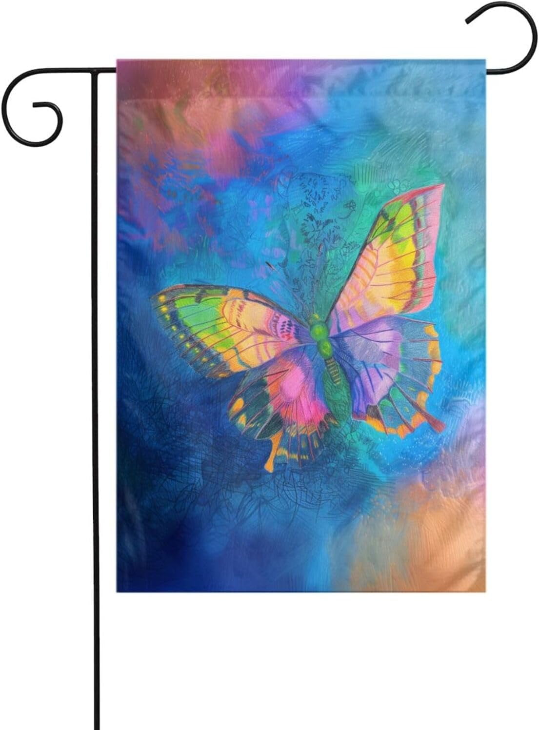 butterfly blue Garden Flags Double Sided,Garden Flags for All Seasons ...