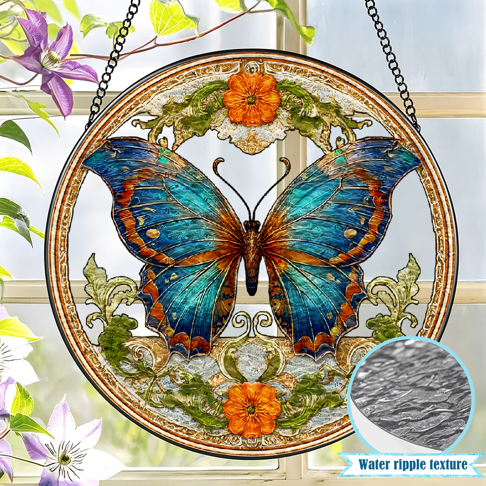 butterfly floral leaves Stained Glass Design. Best Graduation Season ...