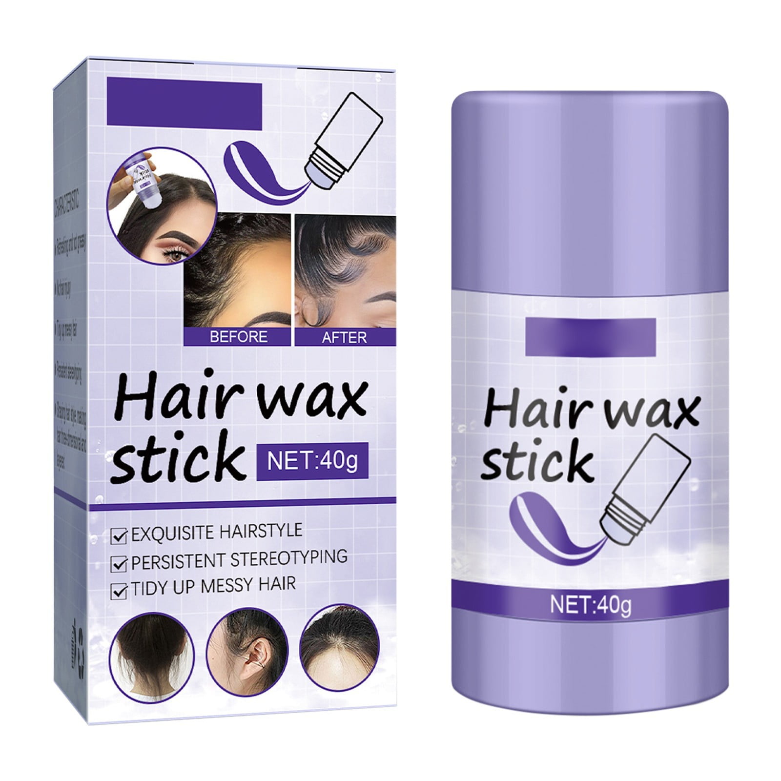 bvgfsahne Sleek Molding Hair Wax Stick for Broken Hair Finishing and ...