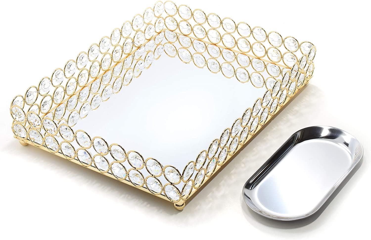 bvuoibou White Serving Tray Large Melamine Platter Round Breakfast ...