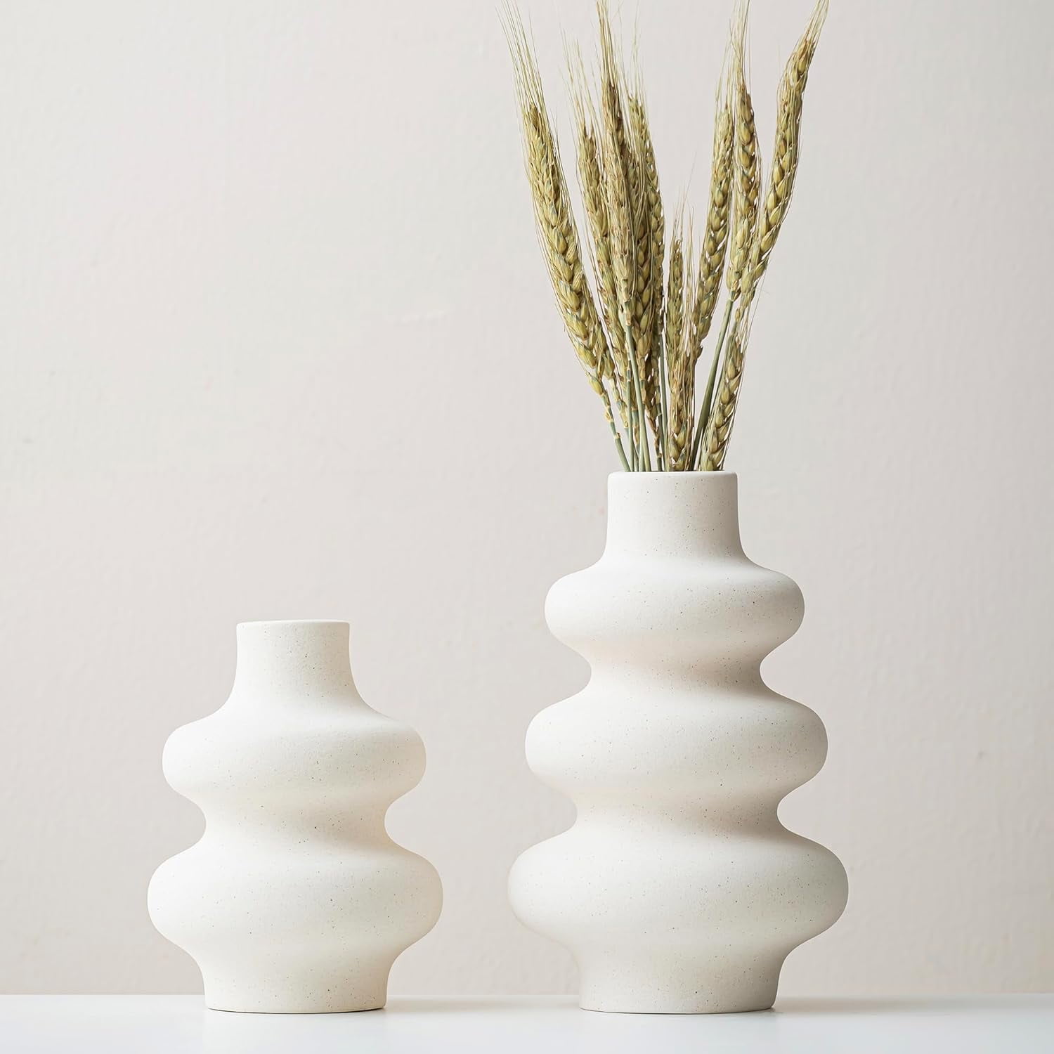 bvuoibou White Vase Home Decor Modern Vase for Coffee Table Decor ...