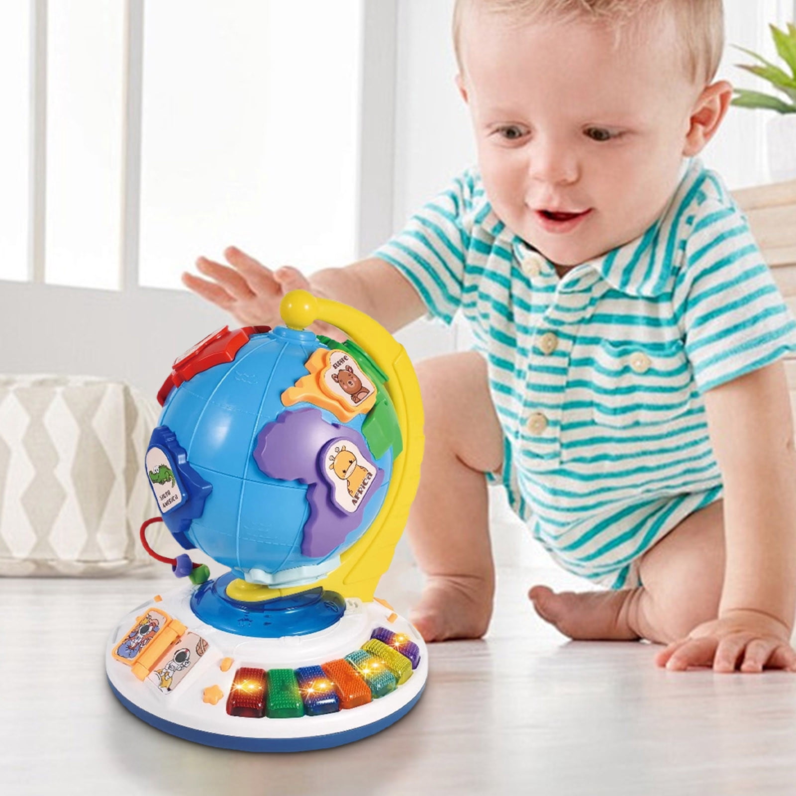 bxhwj 5-in-1 Kids Learning Toy with Piano & Bead Maze, Puzzle Game for ...