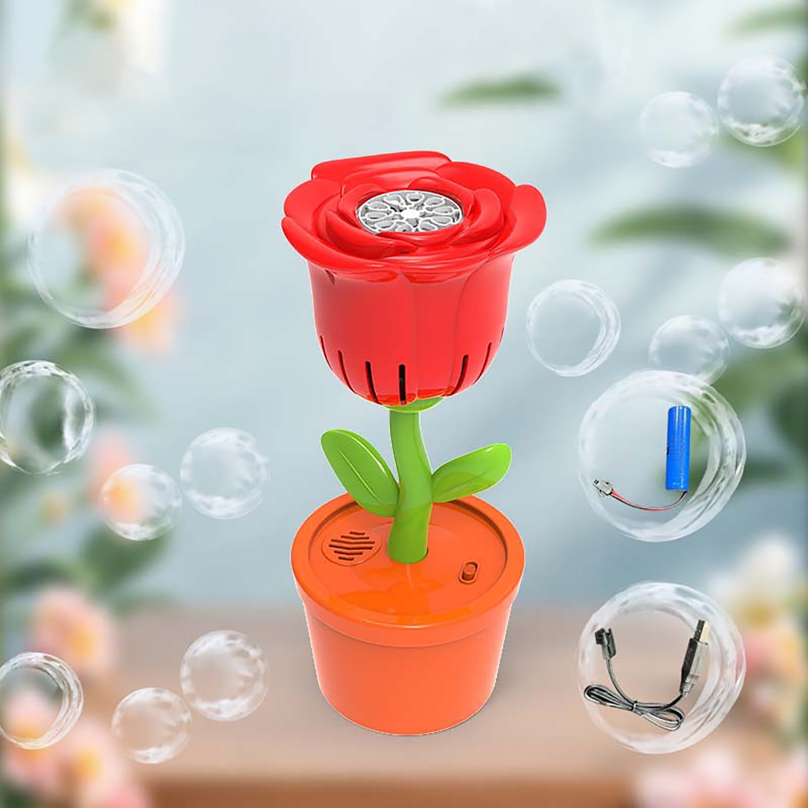 bxhwj Automatic Rose Bubble Blower Machine, Continuous Outdoor Garden ...