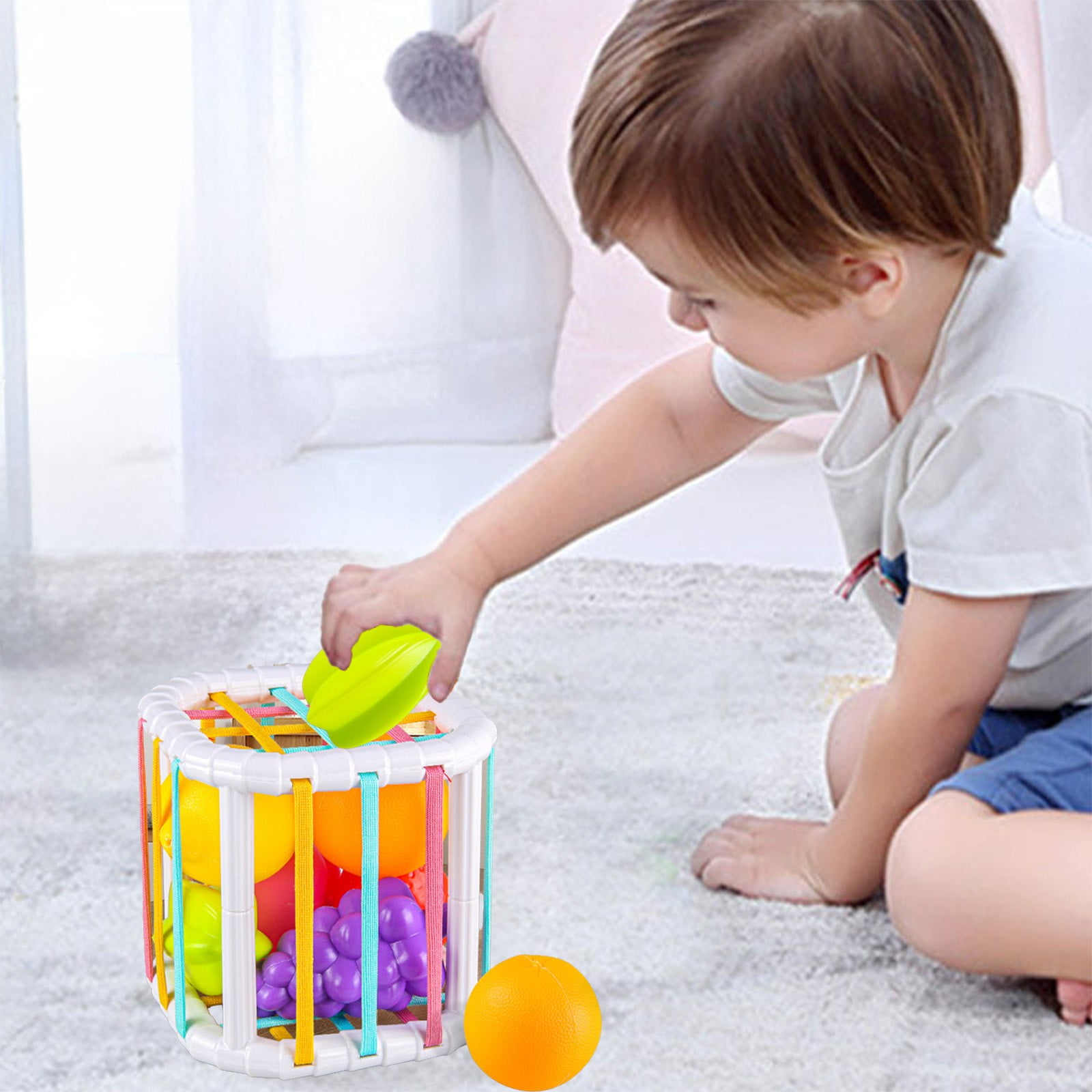 bxhwj Baby Toys for 1 Years Old Boy & Girl, Cube Bin and Multi Sensory ...