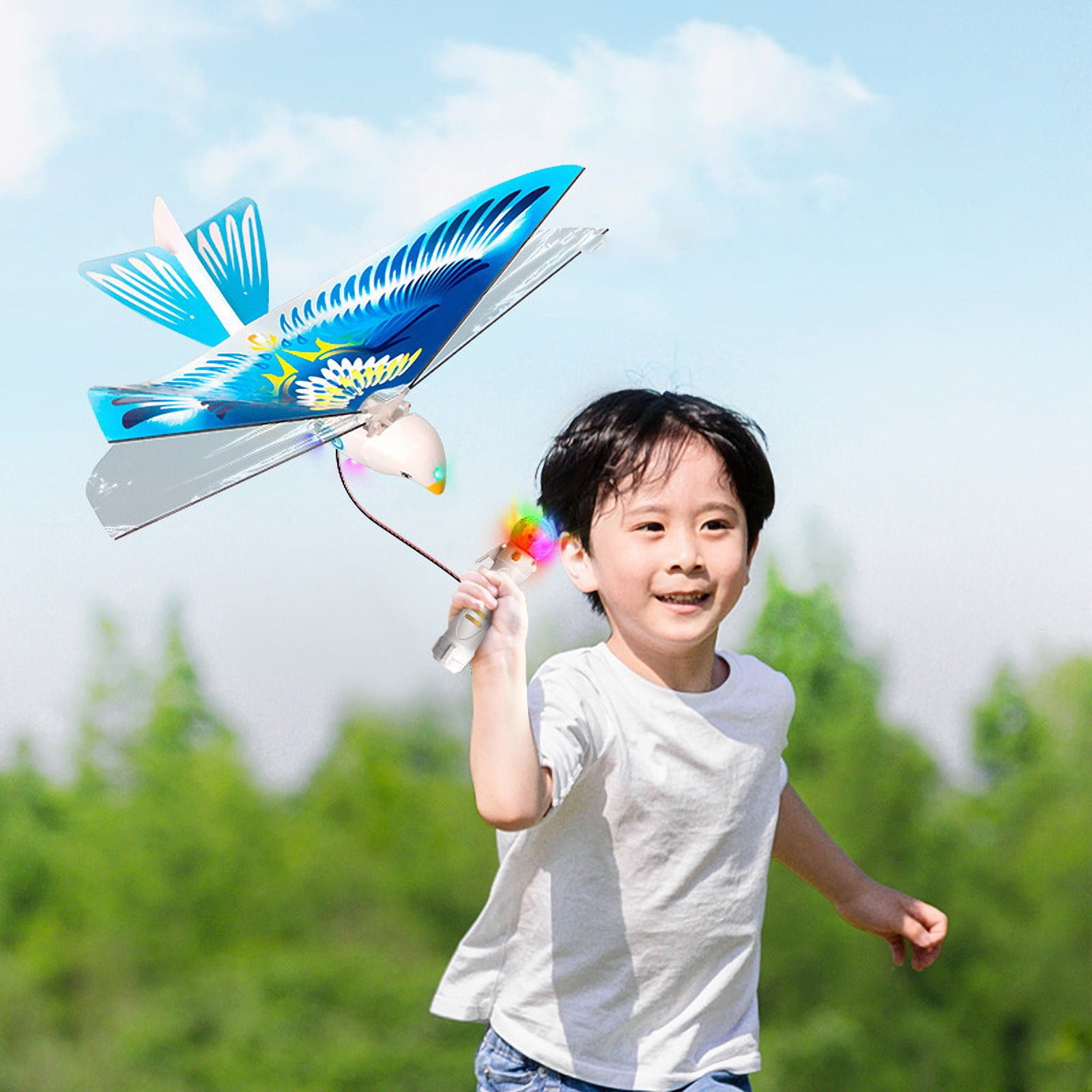 bxhwj Hand-Throwing Luminous Space Bird Toy for Kids 3+, Flying Gliding ...