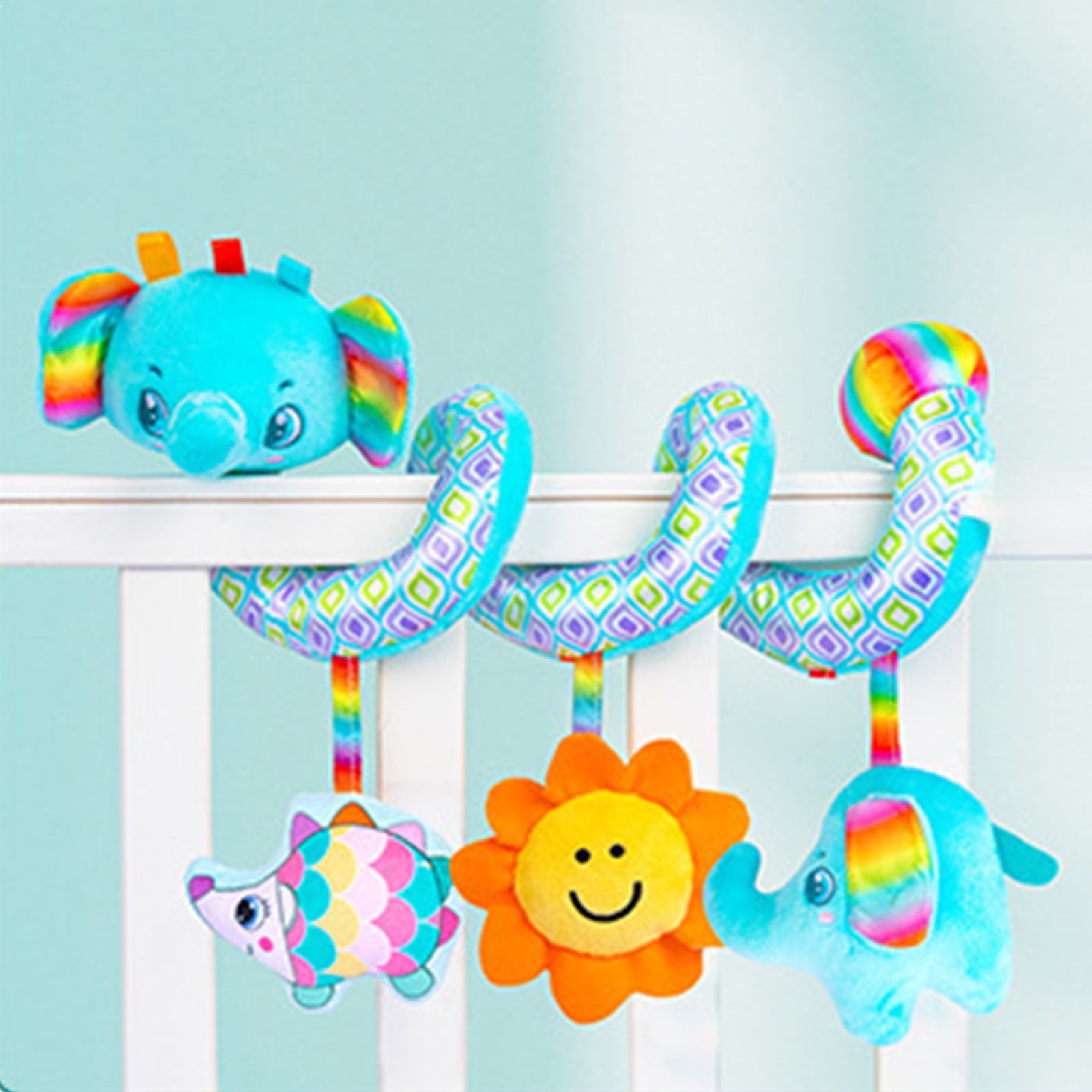 bxhwj Kids Bed Wrap Hanging Toy with Ringing Pendant, Soft Fabric Decor ...