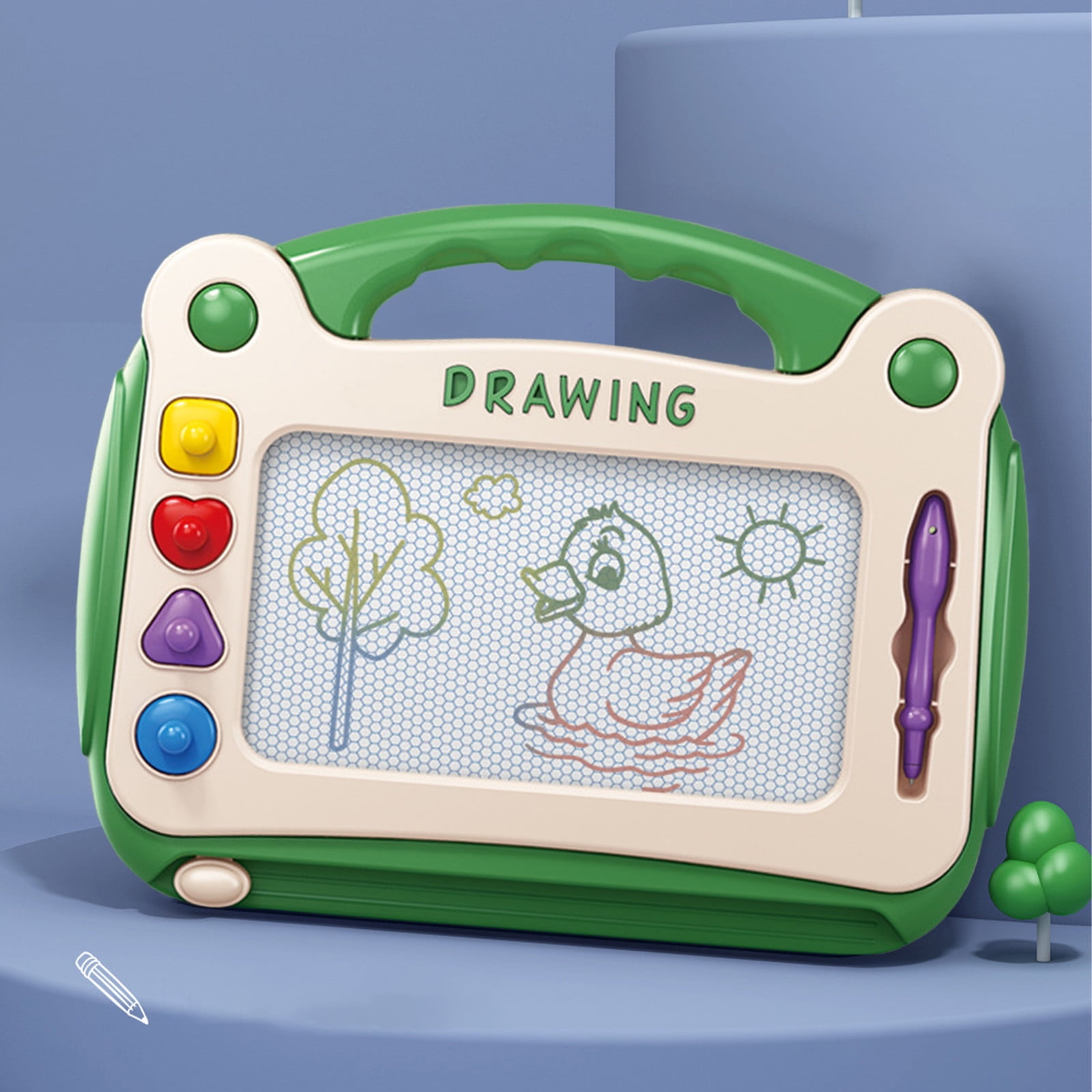 bxhwj Kids Drawing Board Desk - Doodle Sketch Pad with 4 Stamps ...