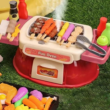 Step2 Sizzle & Smoke Barbecue Blue Toddler Grill Playset with 15 Piece ...
